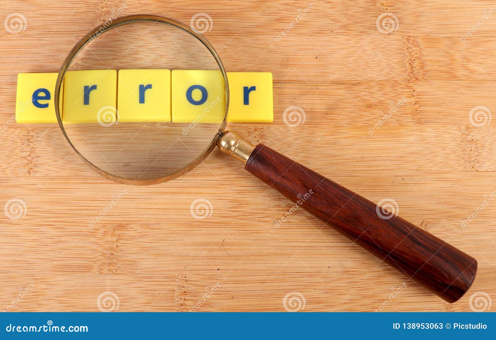 Error stock image. Image of search, shot, spelled, yellow - 138953063