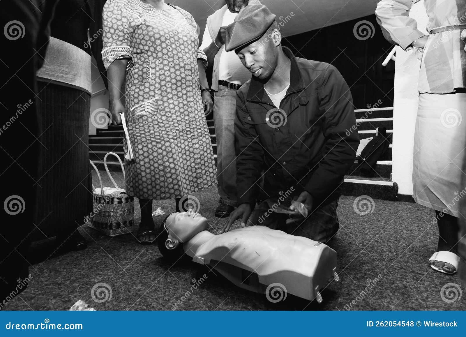 Beautiful Shot of First Aid CPR Training with Plastic Dummy Editorial ...