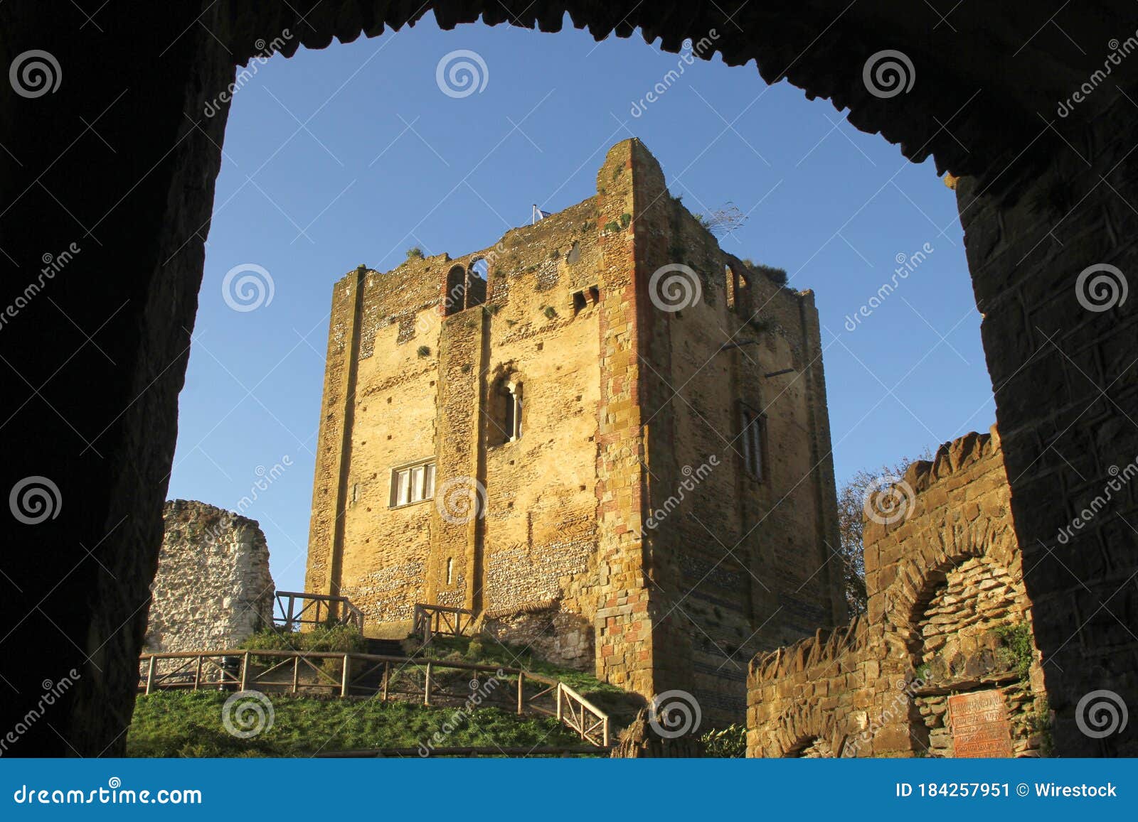 Beautiful Shot of Guildford Castle, UK Stock Image - Image of wall ...