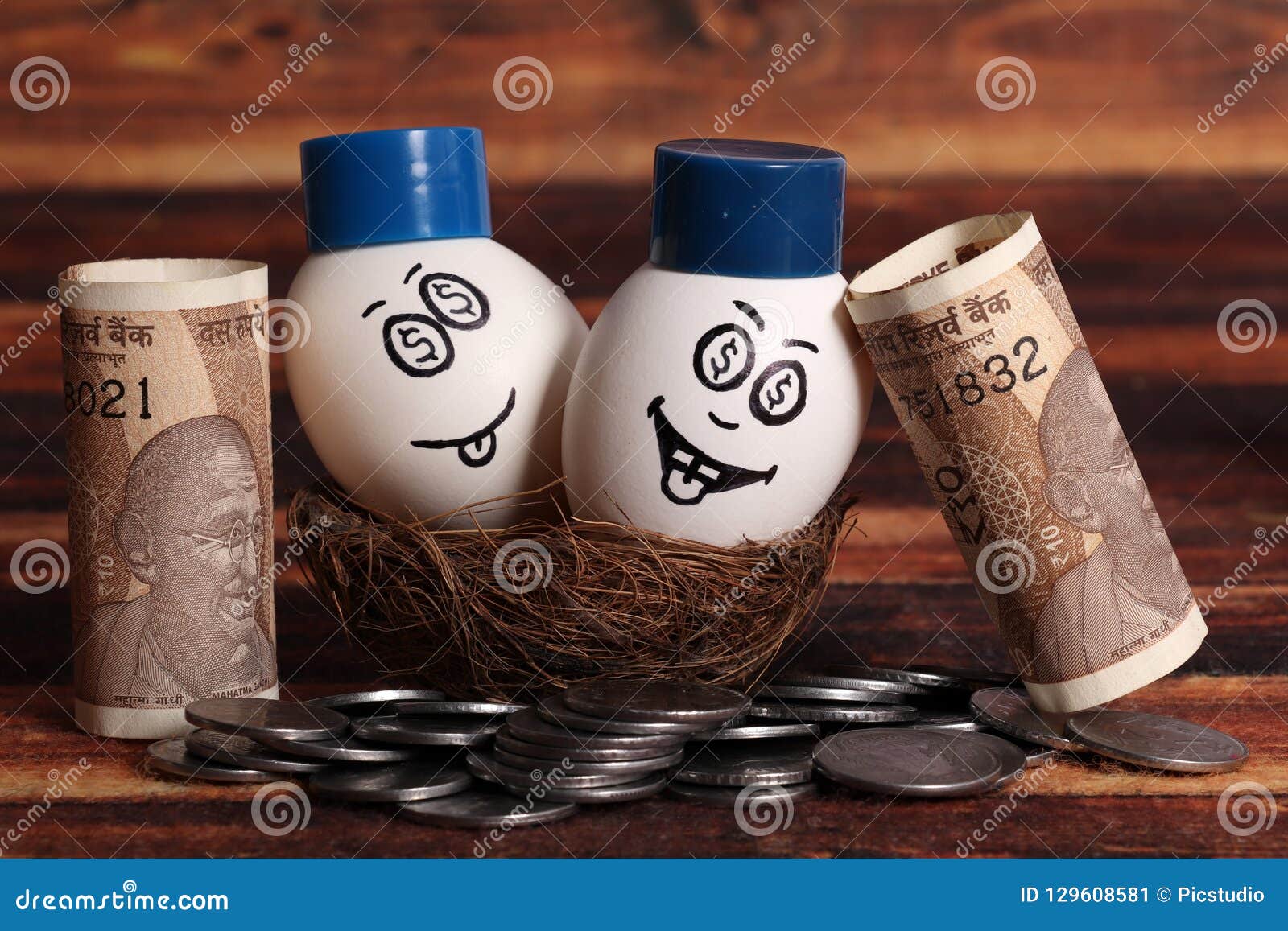Happy eggs stock image. Image of healthy, protein, ingredient - 129608581