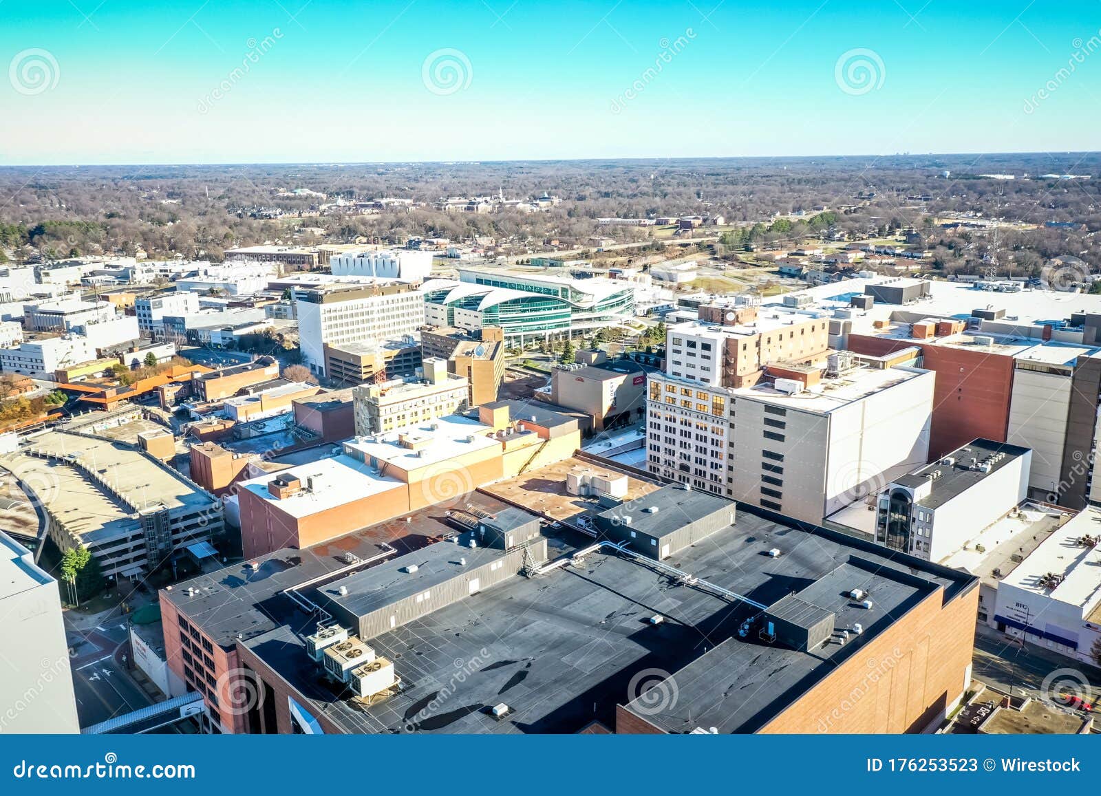 Beautiful Shot of High Point Skyline on a Clear Winter Day Editorial ...