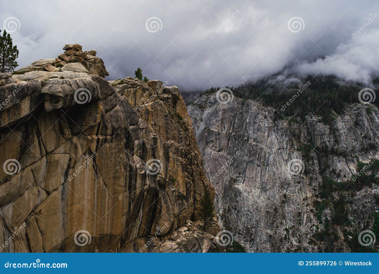 Beautiful Shot of Huge Cliffs in the Clouds Stock Photo - Image of ...