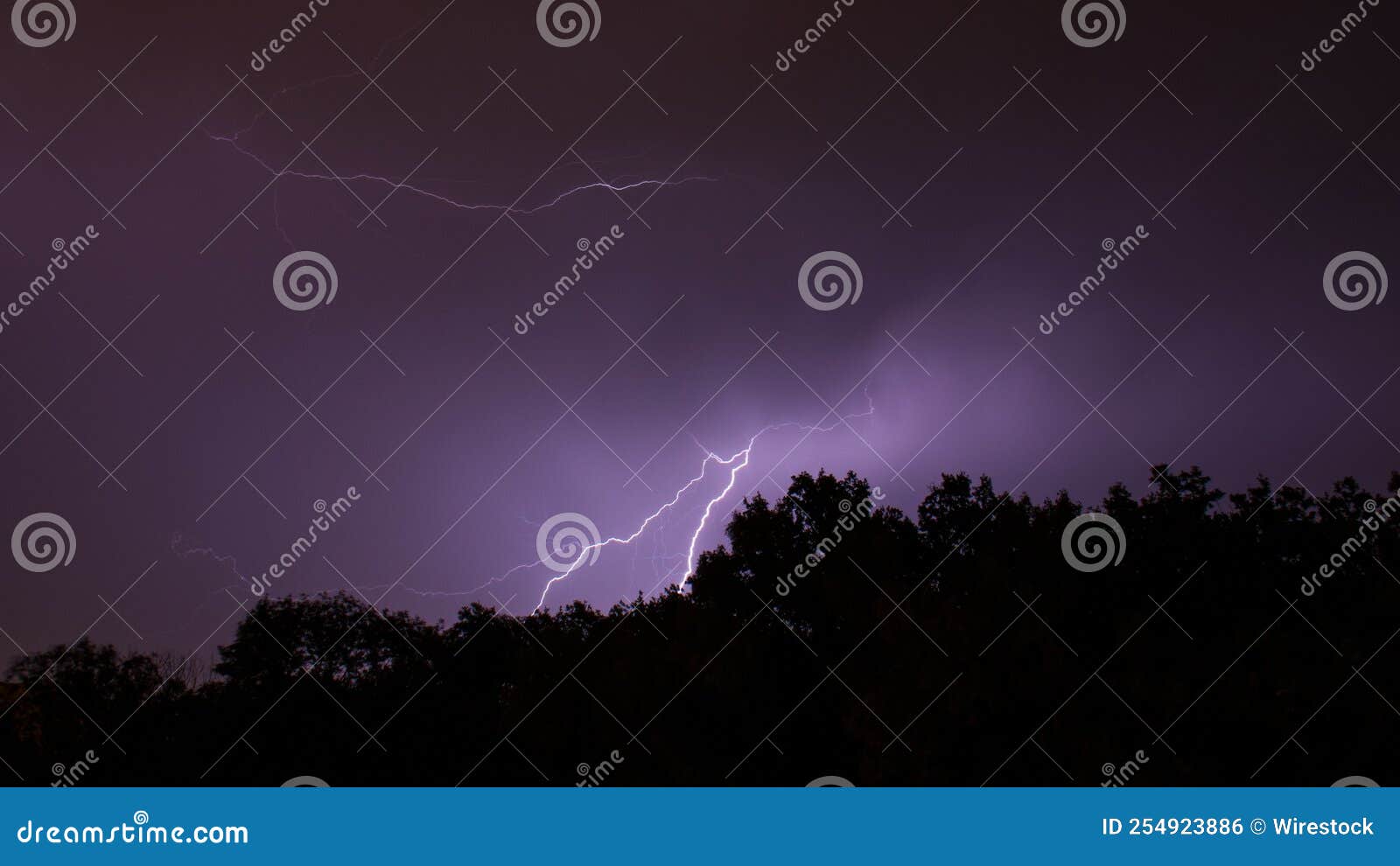 Beautiful Shot of a Lightning Strike Stock Photo - Image of ...