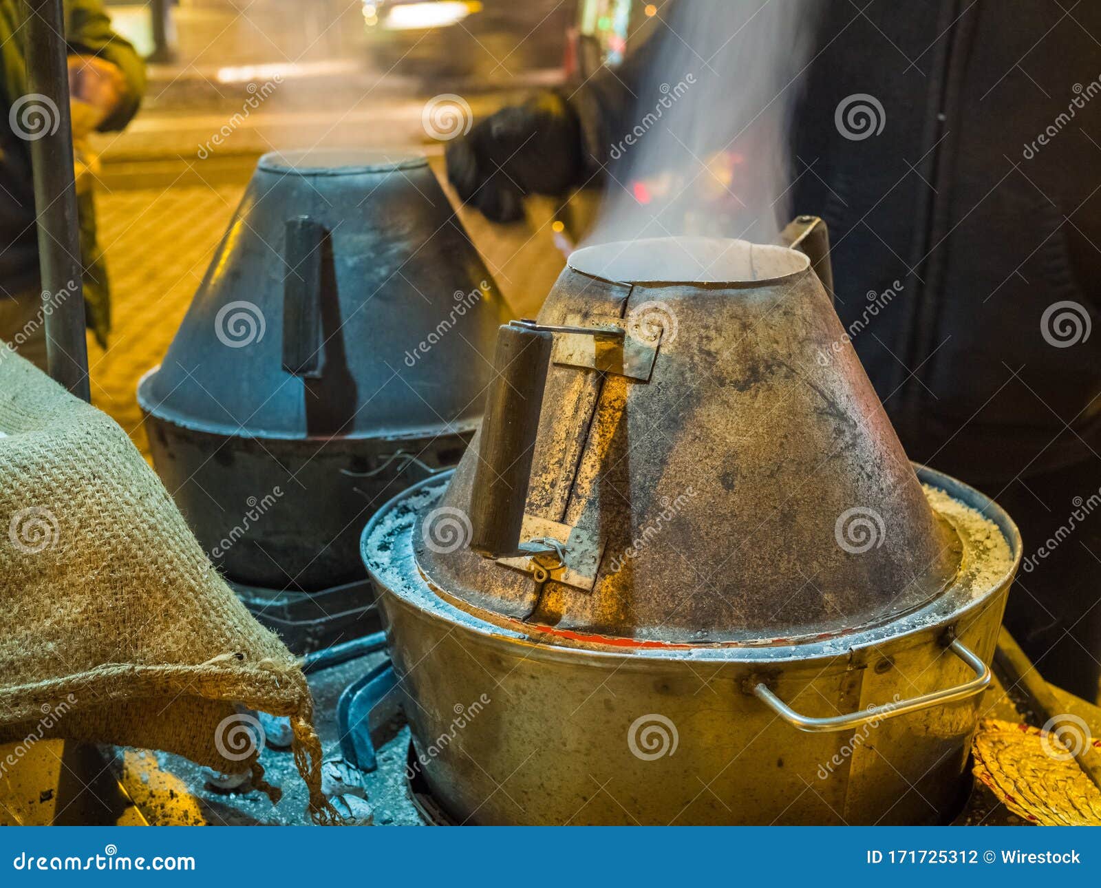 Beautiful Shot of Metal Boilers on the Streets Stock Photo - Image of ...