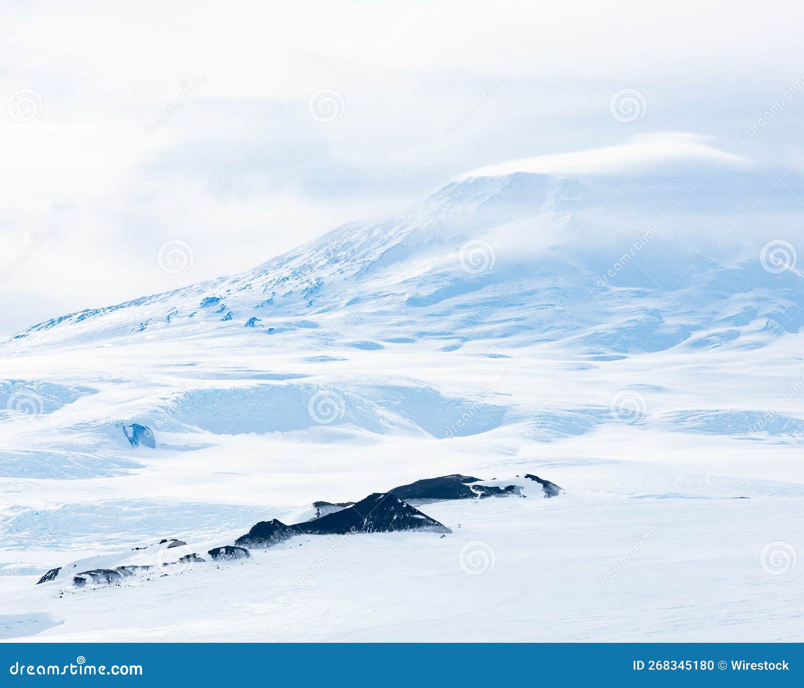 Beautiful Shot of the Mount Erebus in Antarctica Stock Photo - Image of ...