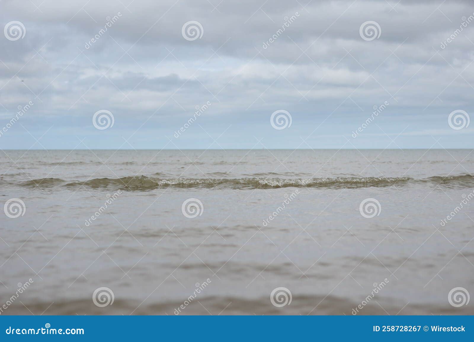 Beautiful Shot of the Ocean Waves on a Cloudy Day Stock Image - Image ...