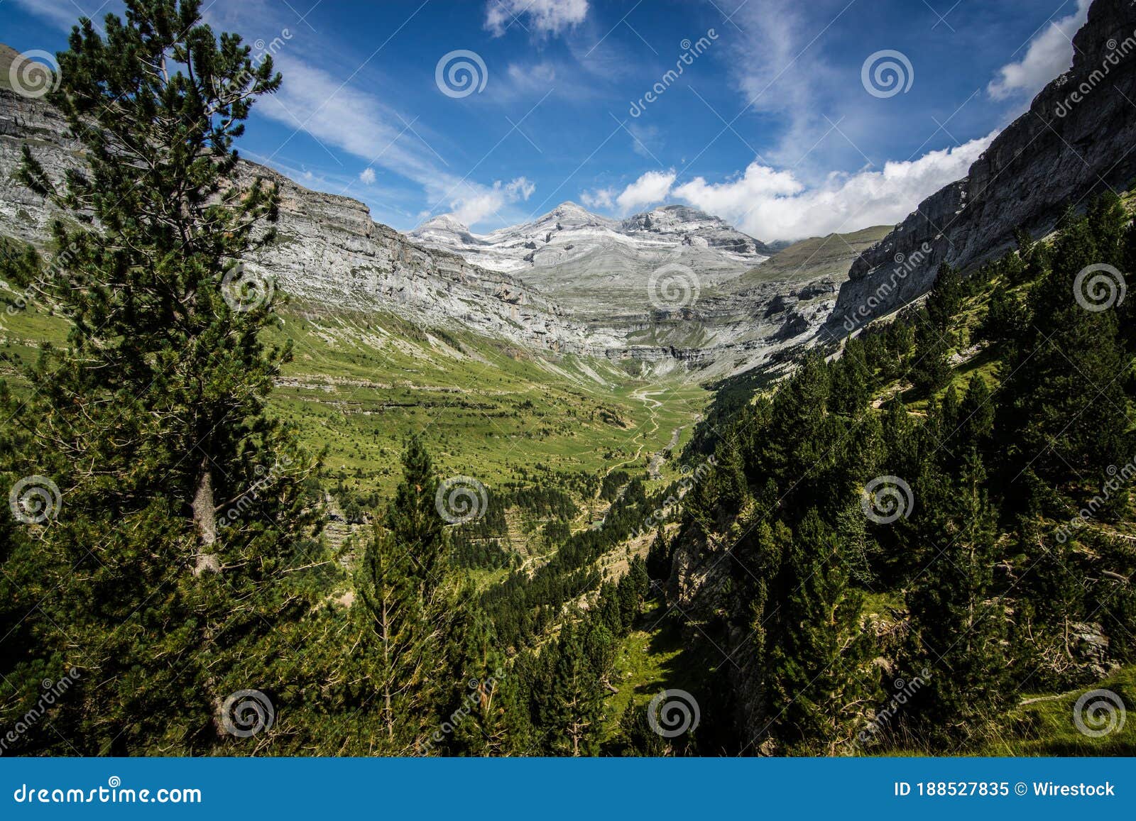 Beautiful Shot of One of the Best Valleys in the Pyrenees Stock Image ...