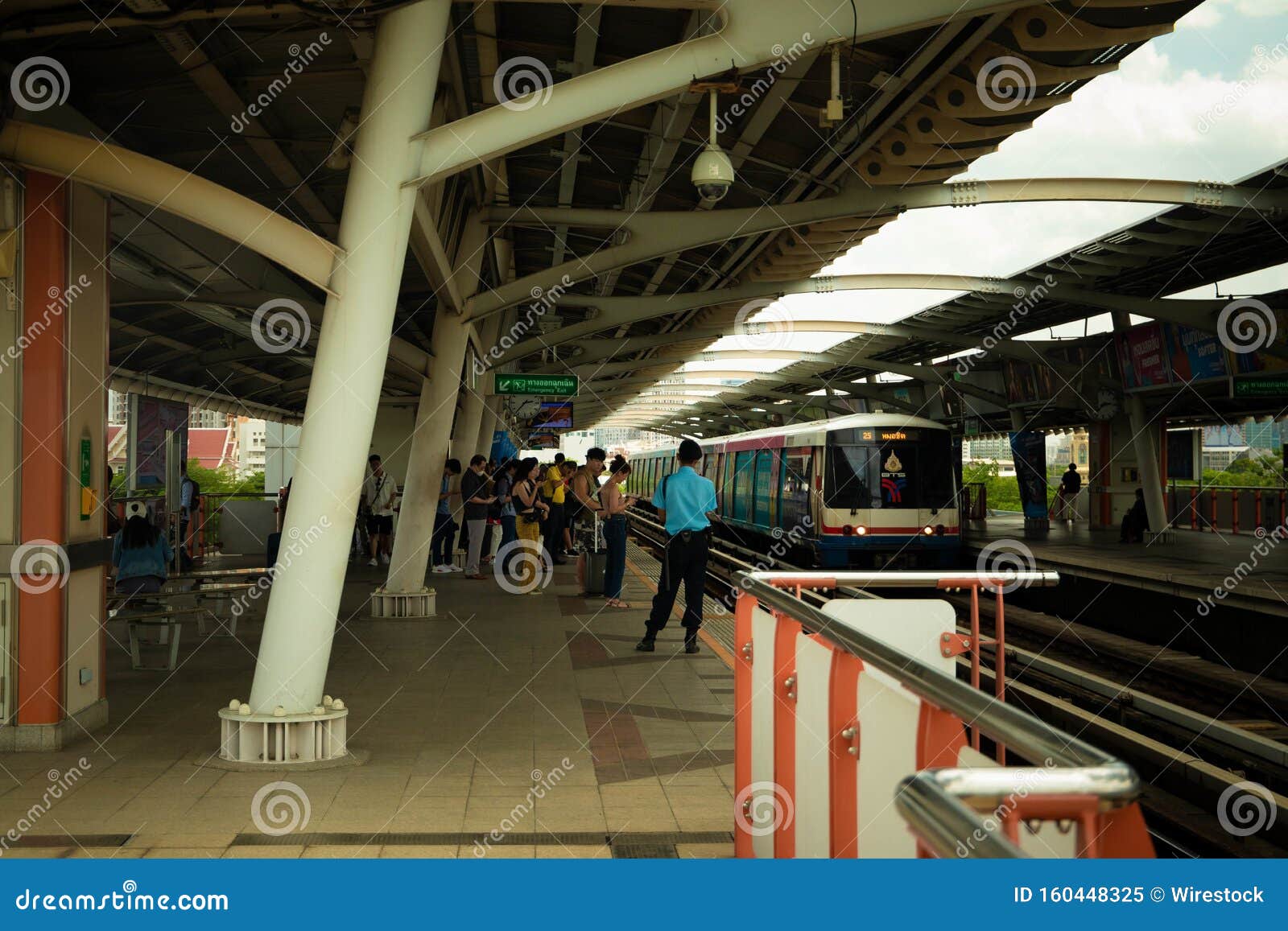 Beautiful Shot of People Waiting for the Train at the Station Editorial ...