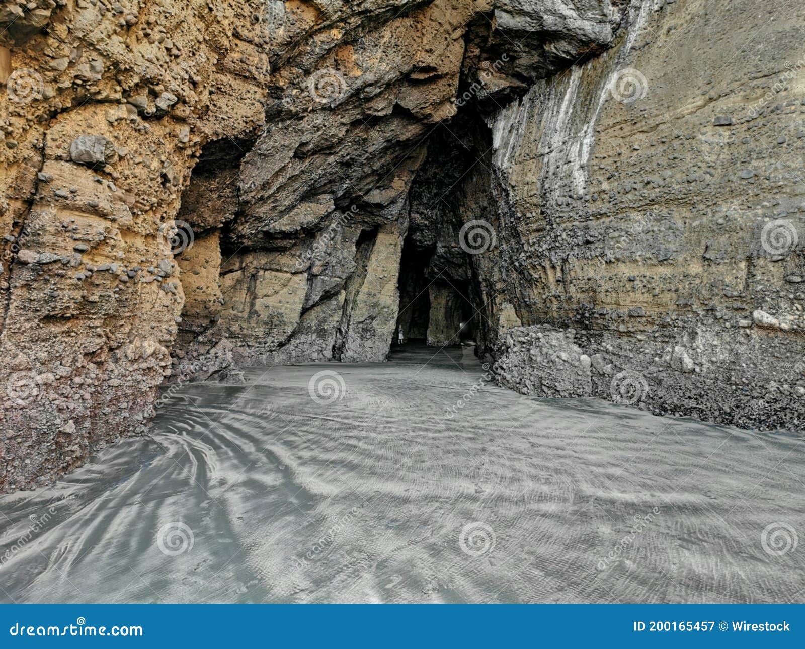 Beautiful Shot of a Piha Blowhole Cave Stock Image - Image of travel ...