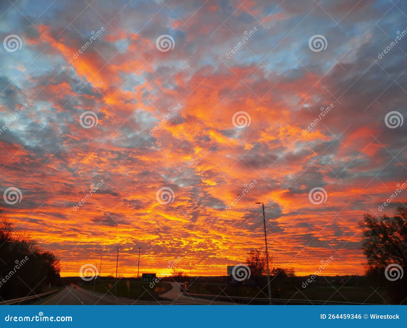 Beautiful Shot of Pink Clouds in the Sunset Sky Stock Photo - Image of ...