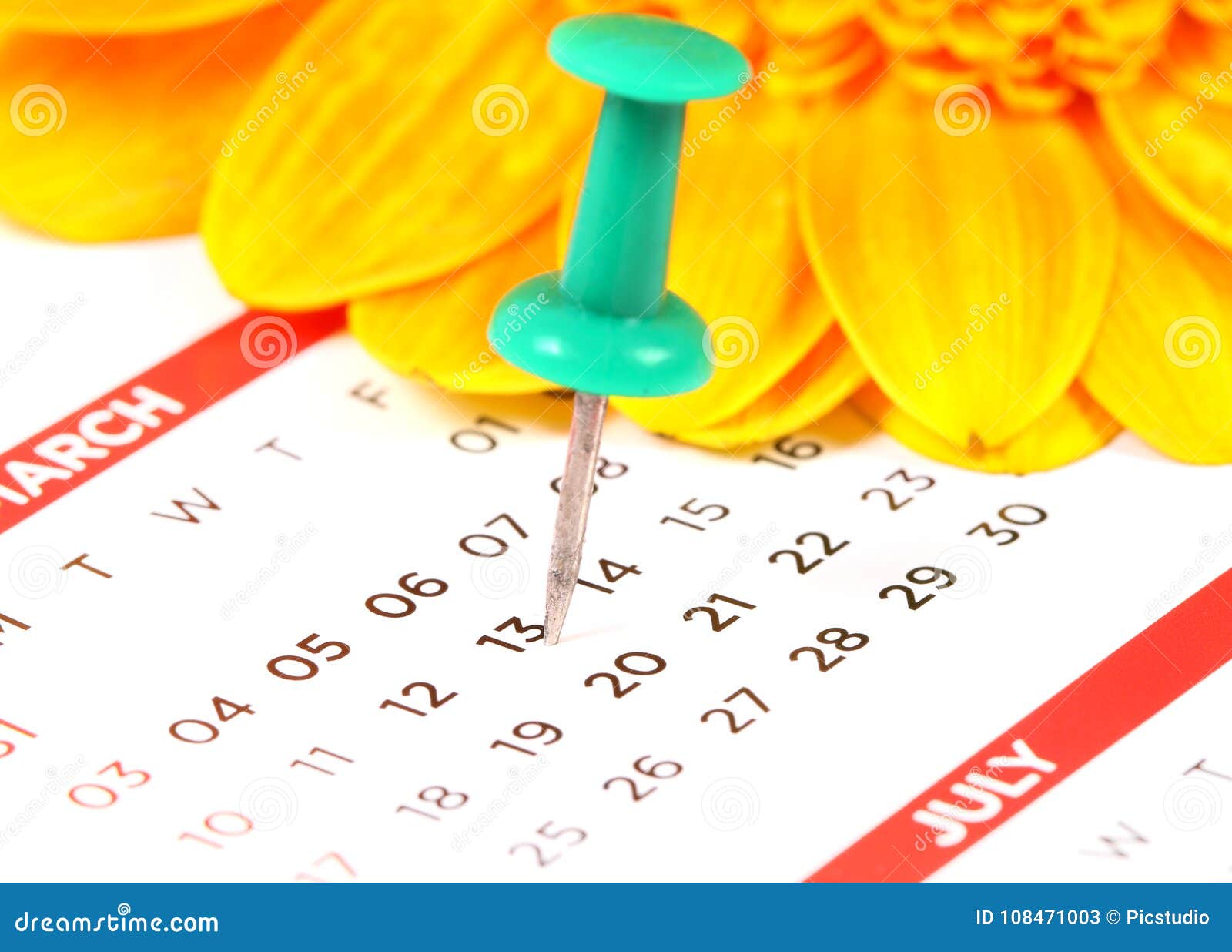 Pinned date stock image. Image of pinned, month, numbers - 108471003