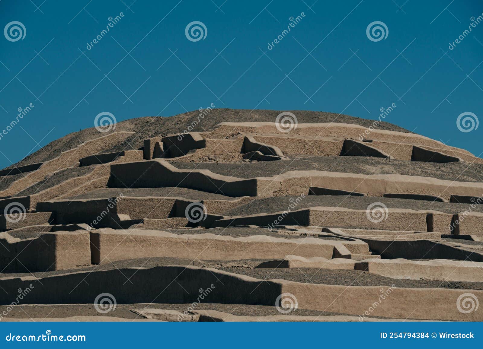 Beautiful Shot of the the Pyramid at Cahuachi, Peru Stock Photo - Image ...