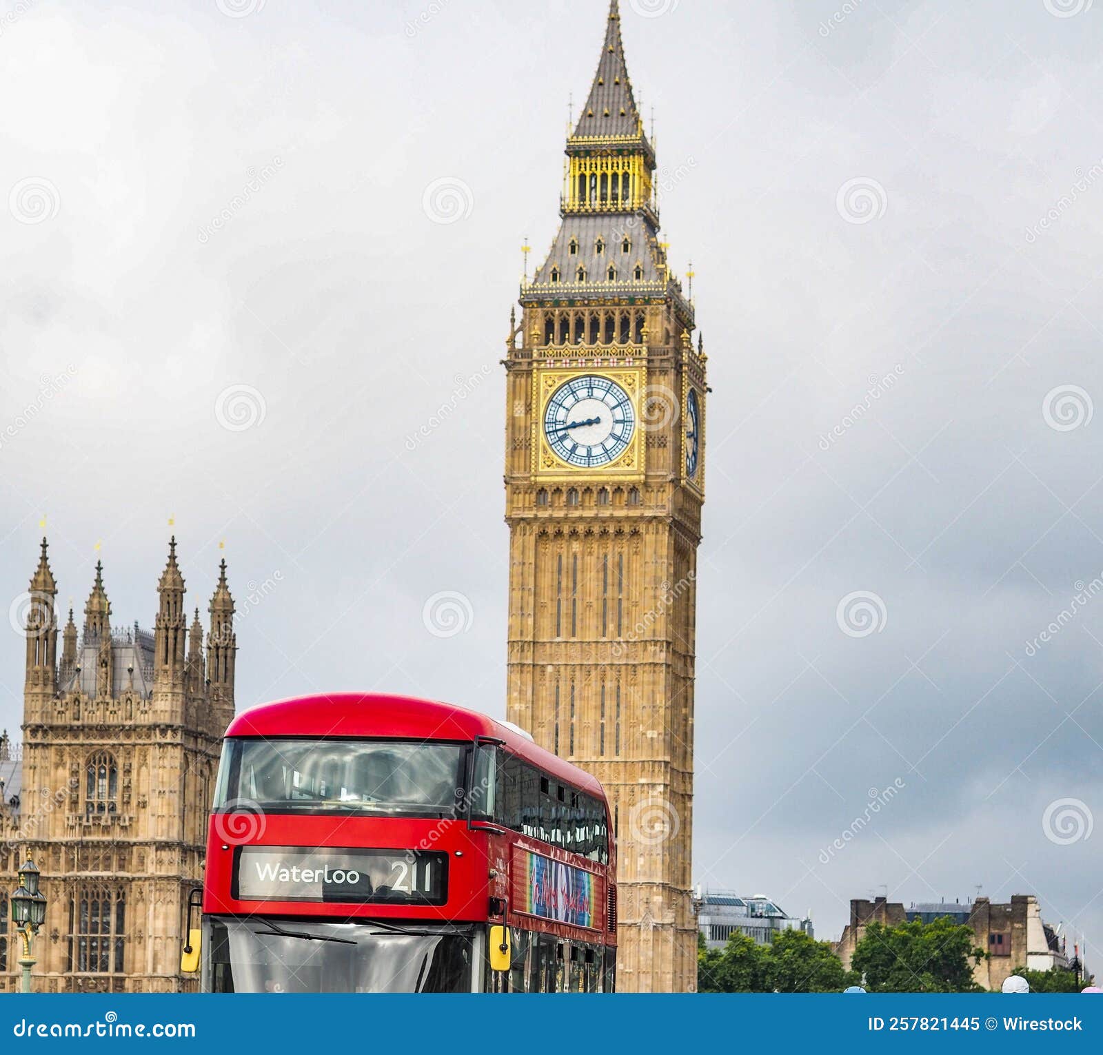 Beautiful Shot of a Red Bus with Big Ben in the Background Editorial ...