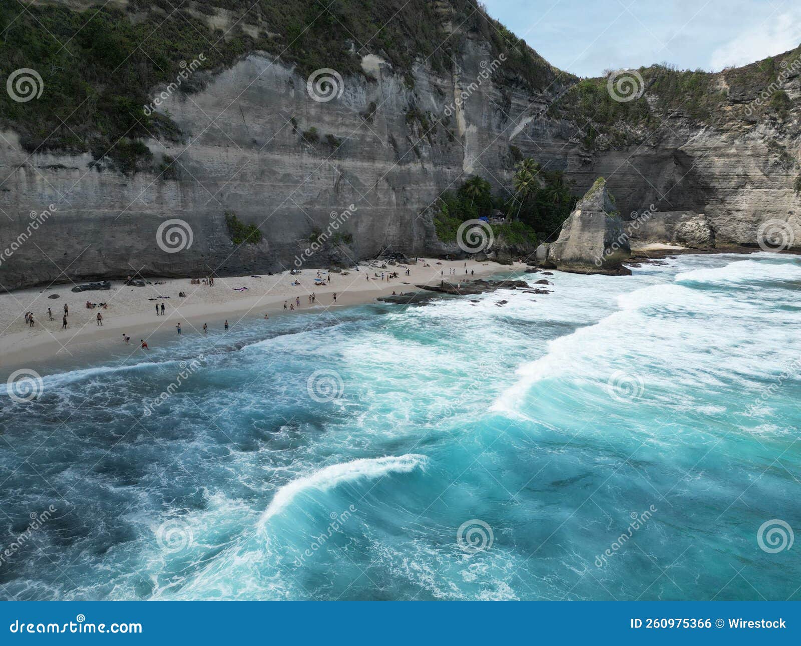Beautiful Shot of a Seacoast Surrounded by Cliffs Stock Photo - Image ...