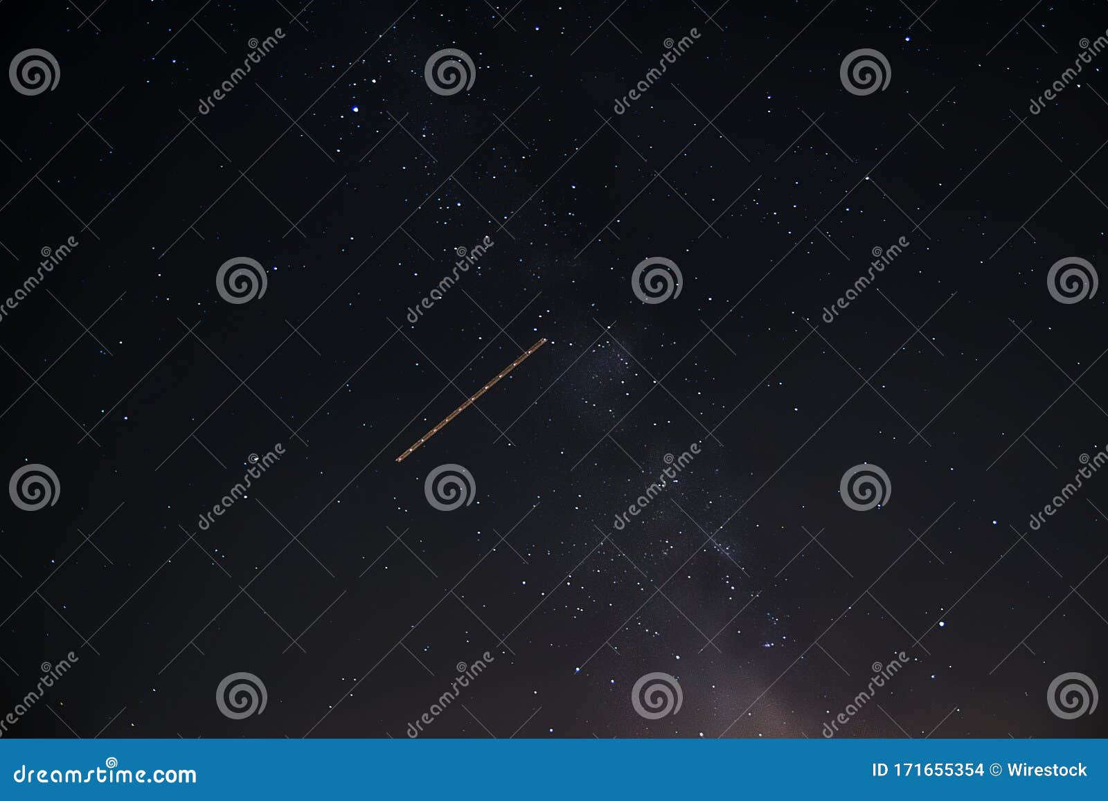 Beautiful Shot of a Shooting Star in a Starry Night Sky Stock Photo ...