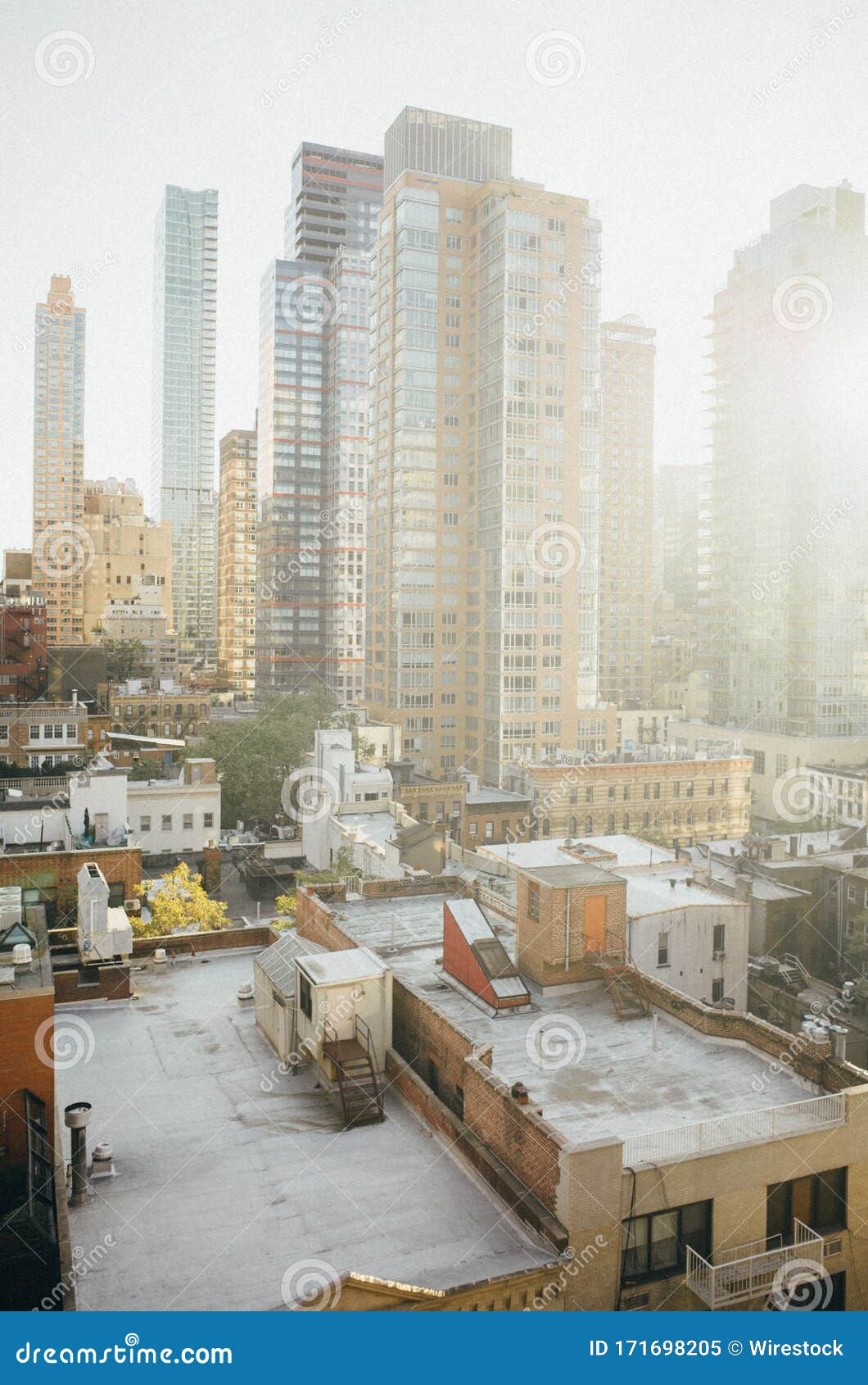Beautiful Shot of Short and Tall Building in Daylight Stock Image ...