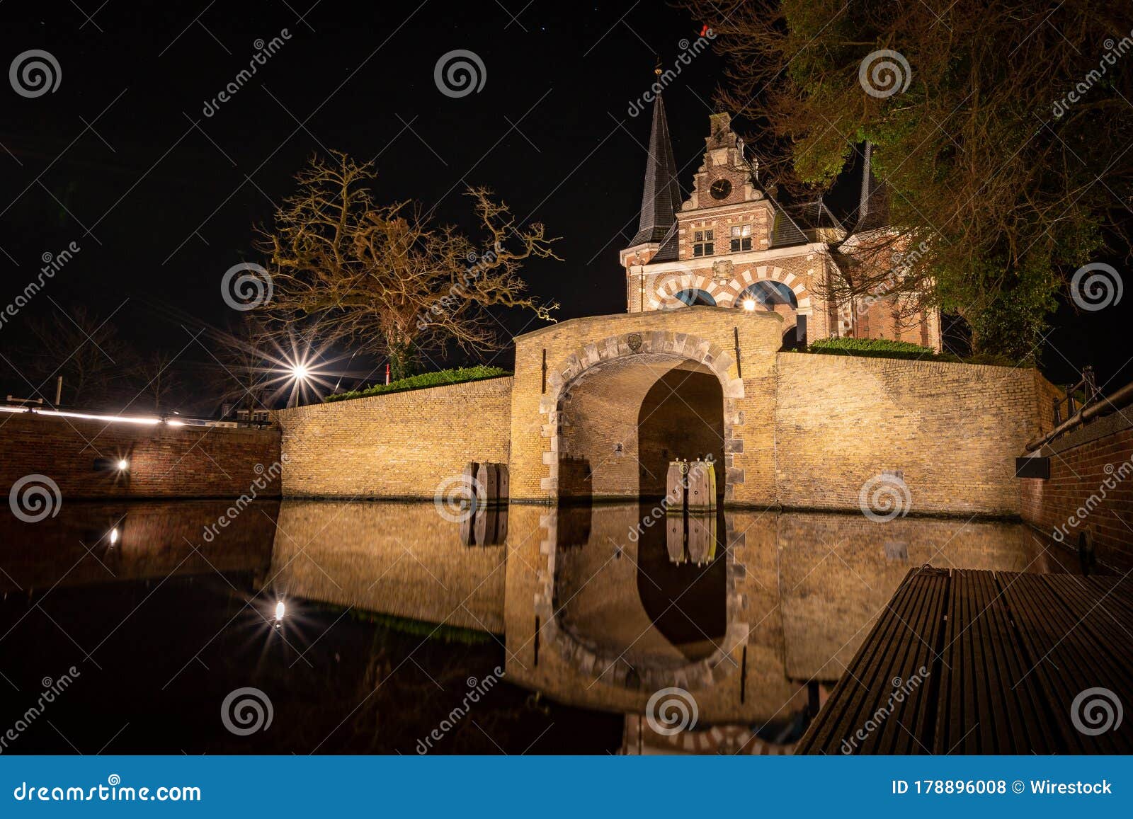 Beautiful Shot of the Small Stone Castle and Its Reflection on the ...