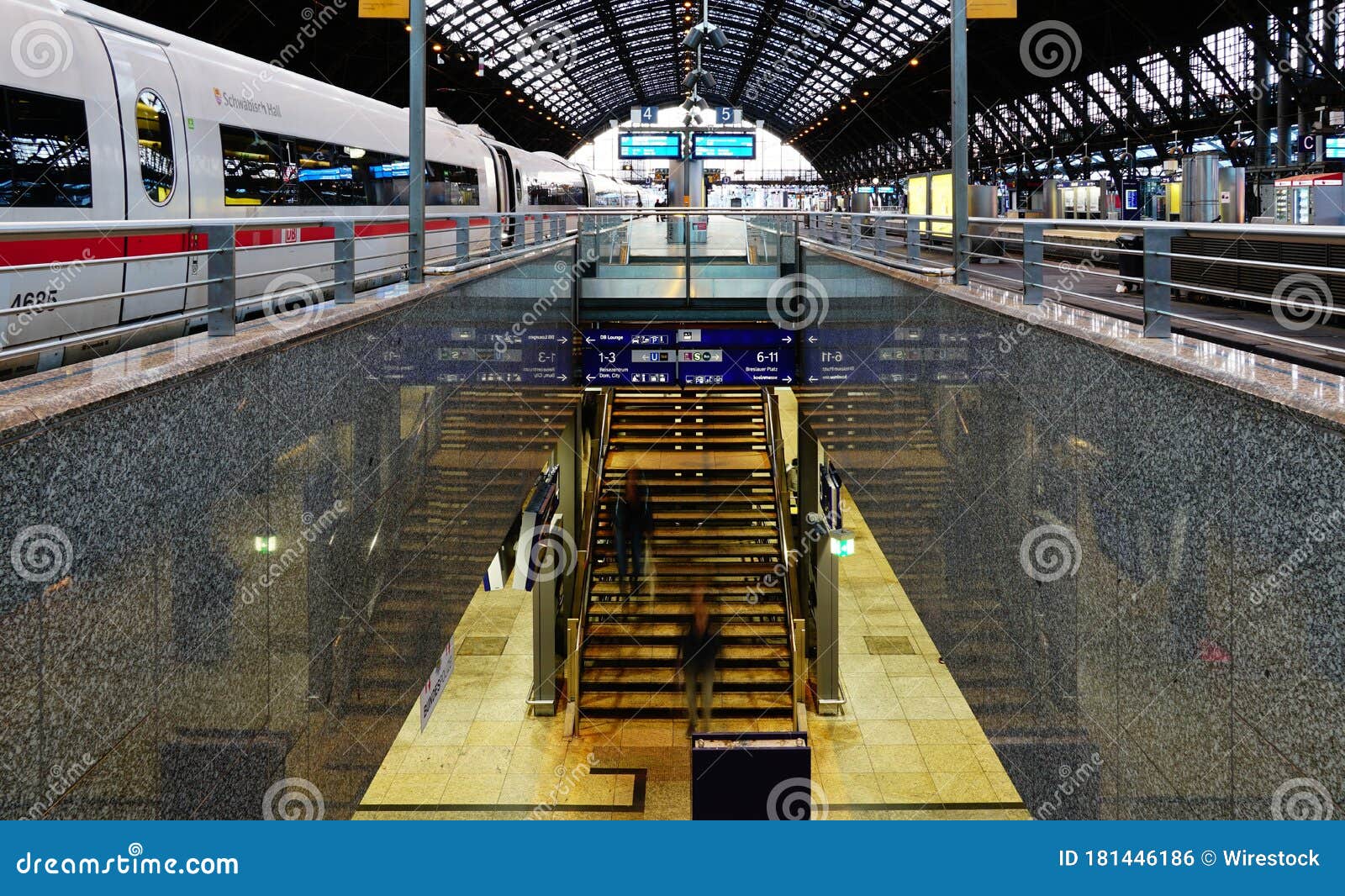 Beautiful Shot of a Staircase Leading To the Train Platform Editorial ...