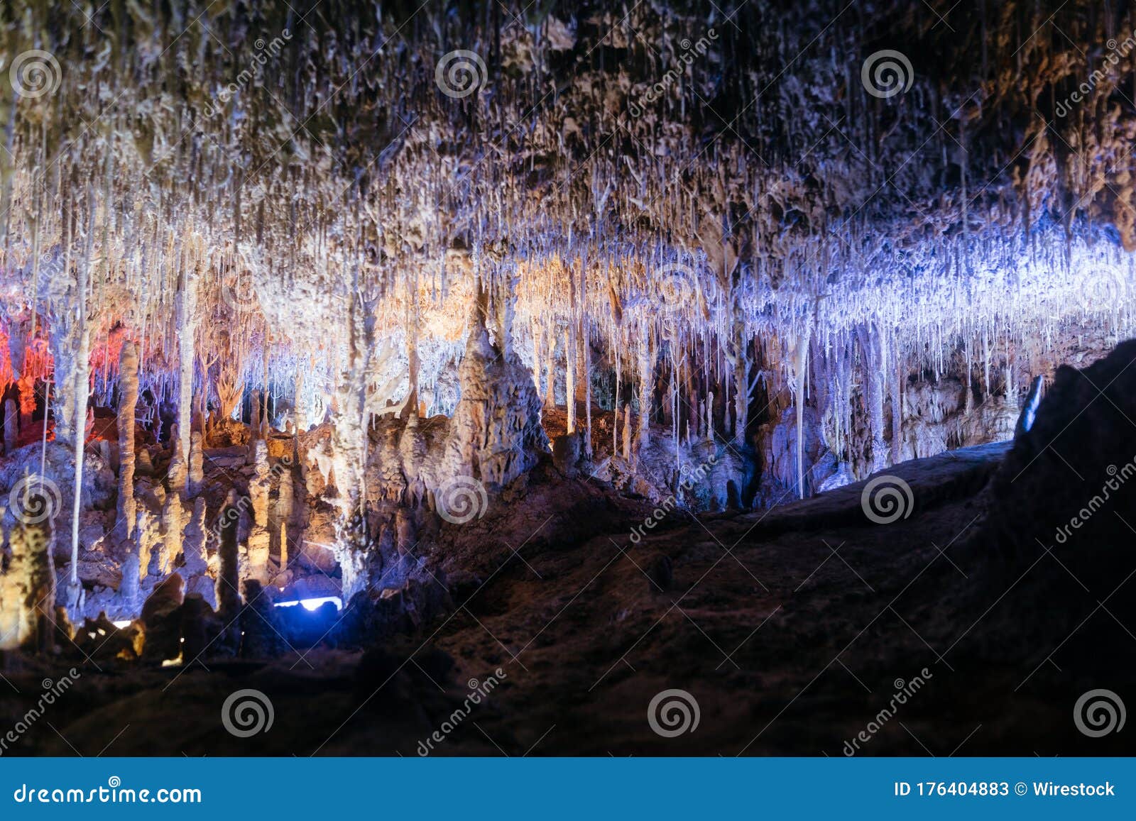 Beautiful Shot of Stalactite Formation in Stalactite Cave, Israel Stock ...