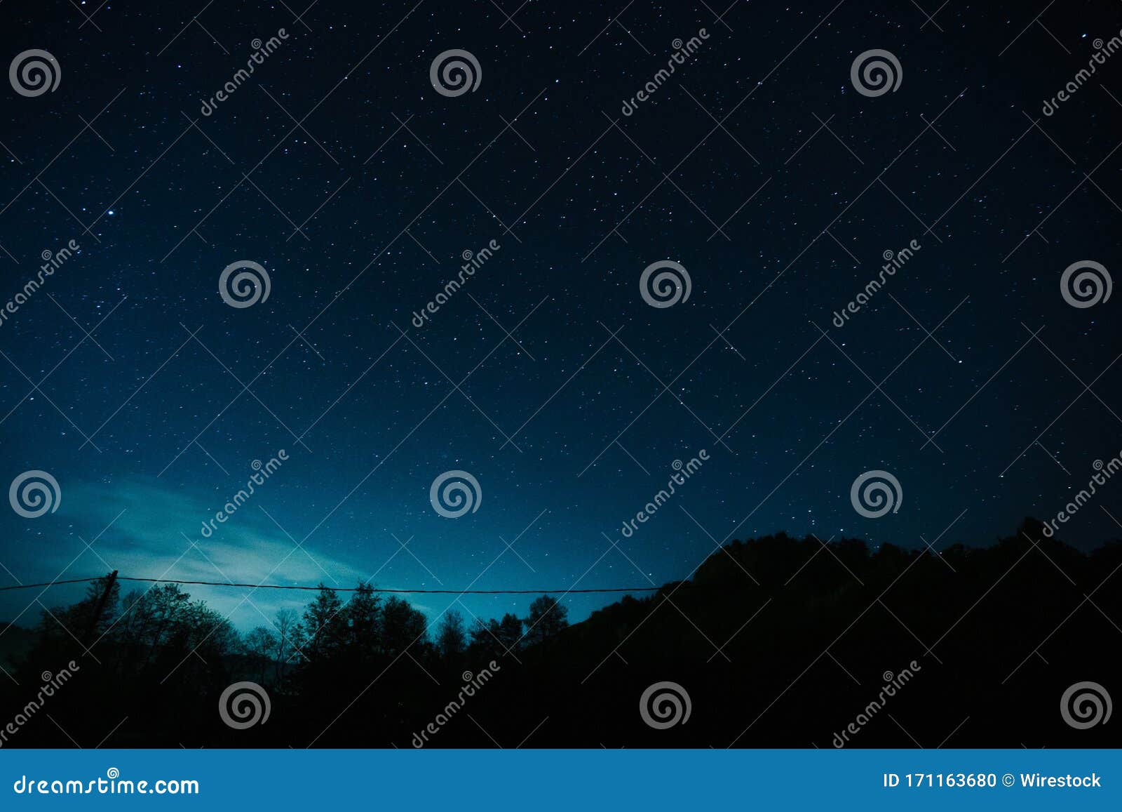 Beautiful Shot of a Starry Night Sky Stock Photo - Image of moon ...