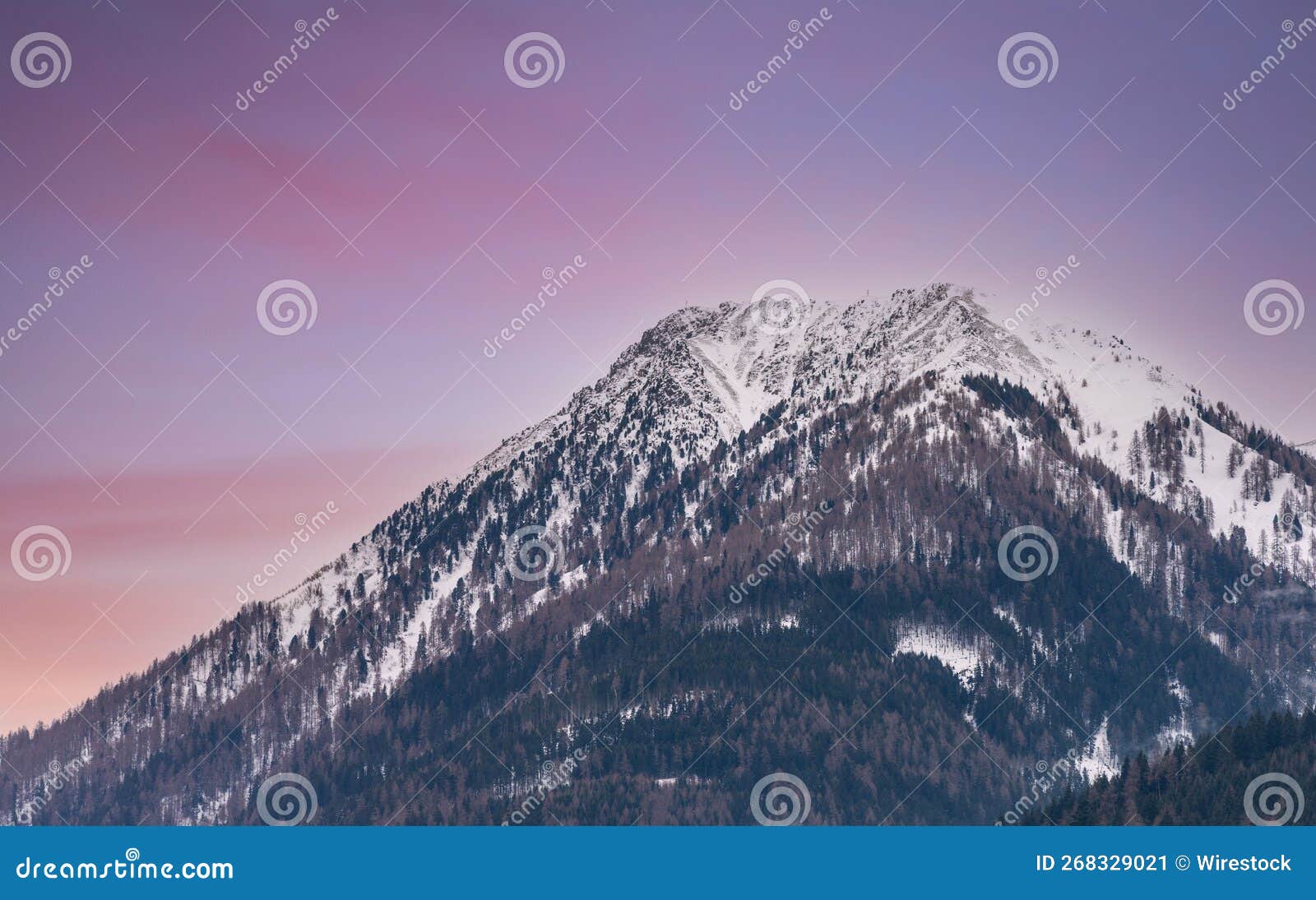 Beautiful Shot of a Summit of a Mountain during a Sunset Stock Image ...