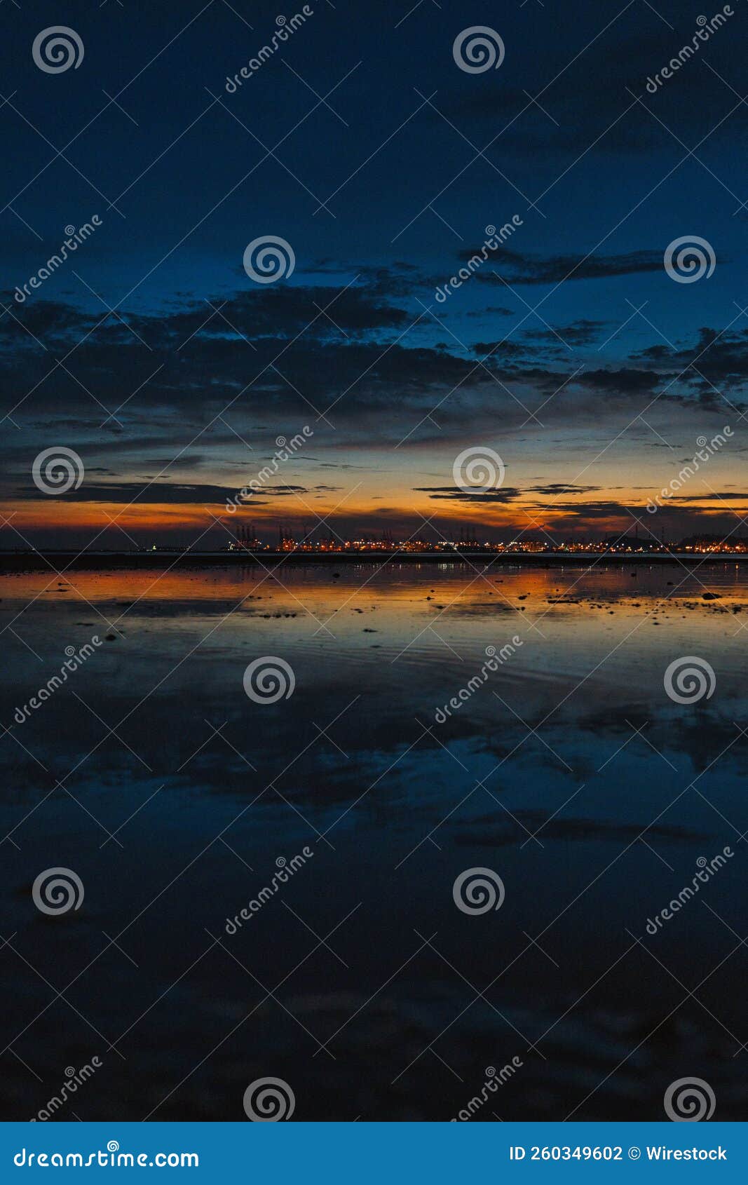 Beautiful Shot of a Sunset Sky Over the Water Stock Photo - Image of ...
