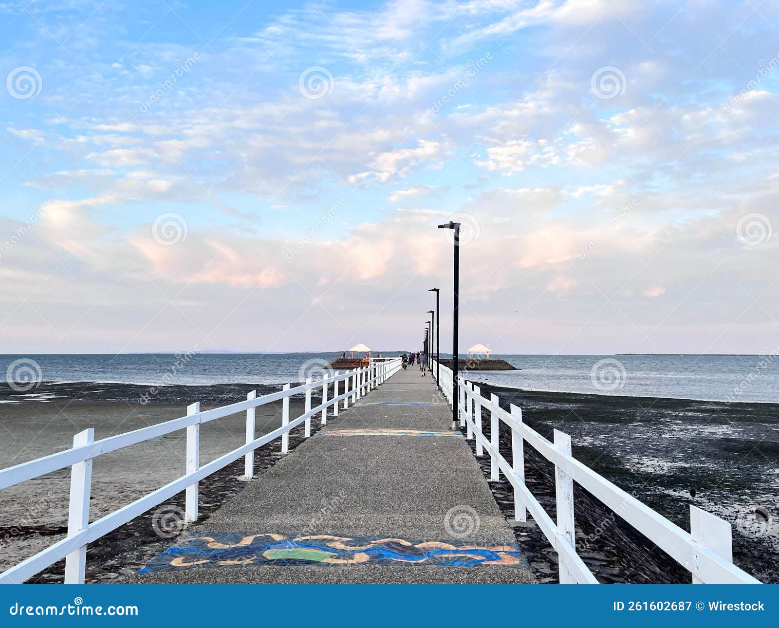 Beautiful Shot of a Walkway in the Ocean Stock Image - Image of ...