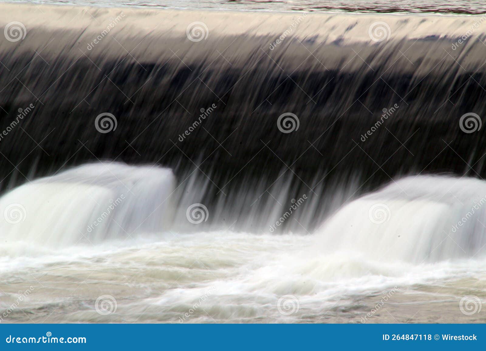 Beautiful Shot of the Water Falling Over the Dam Stock Photo - Image of ...