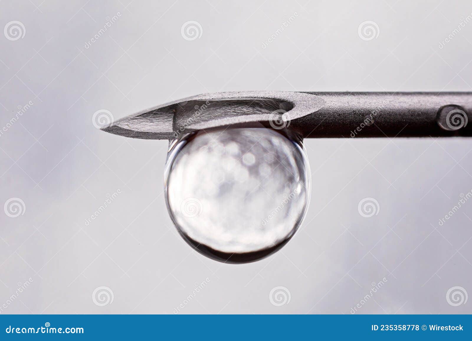 Beautiful Shot of a Waterdrop from a Needle Stock Photo - Image of ...