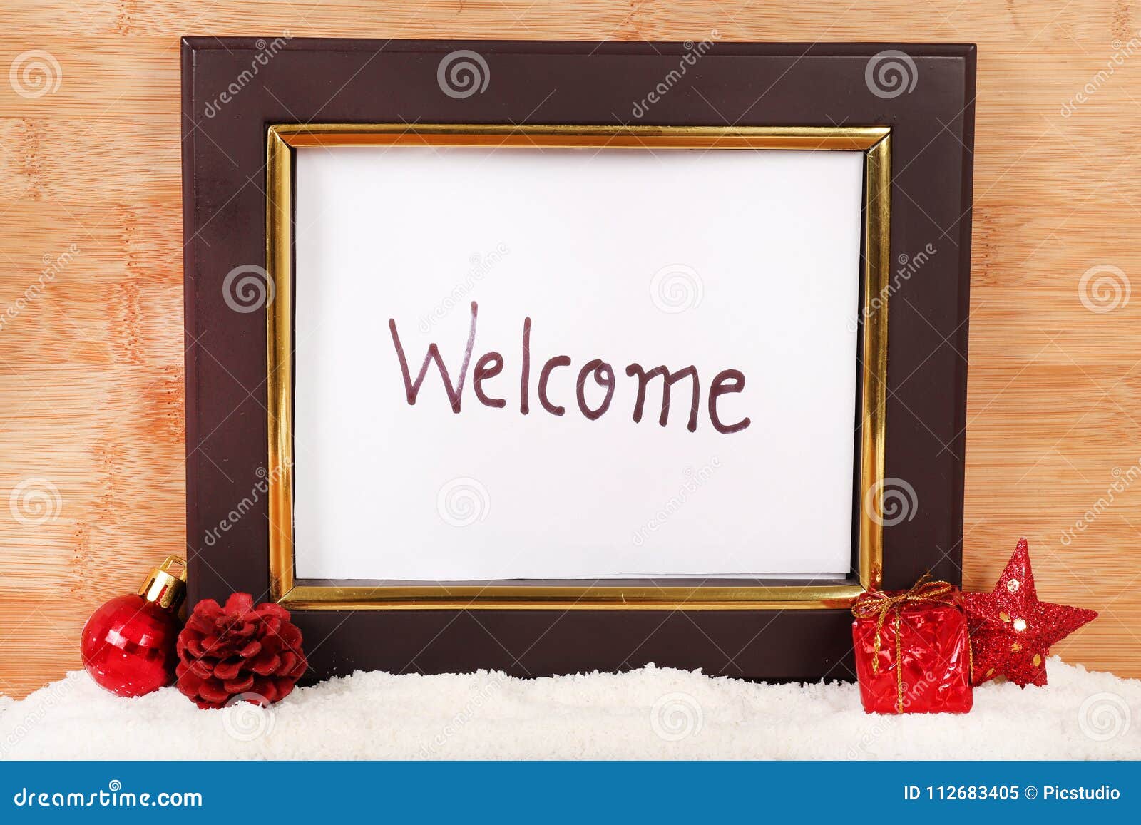 Welcome stock image. Image of gofts, greeting, golden - 112683405