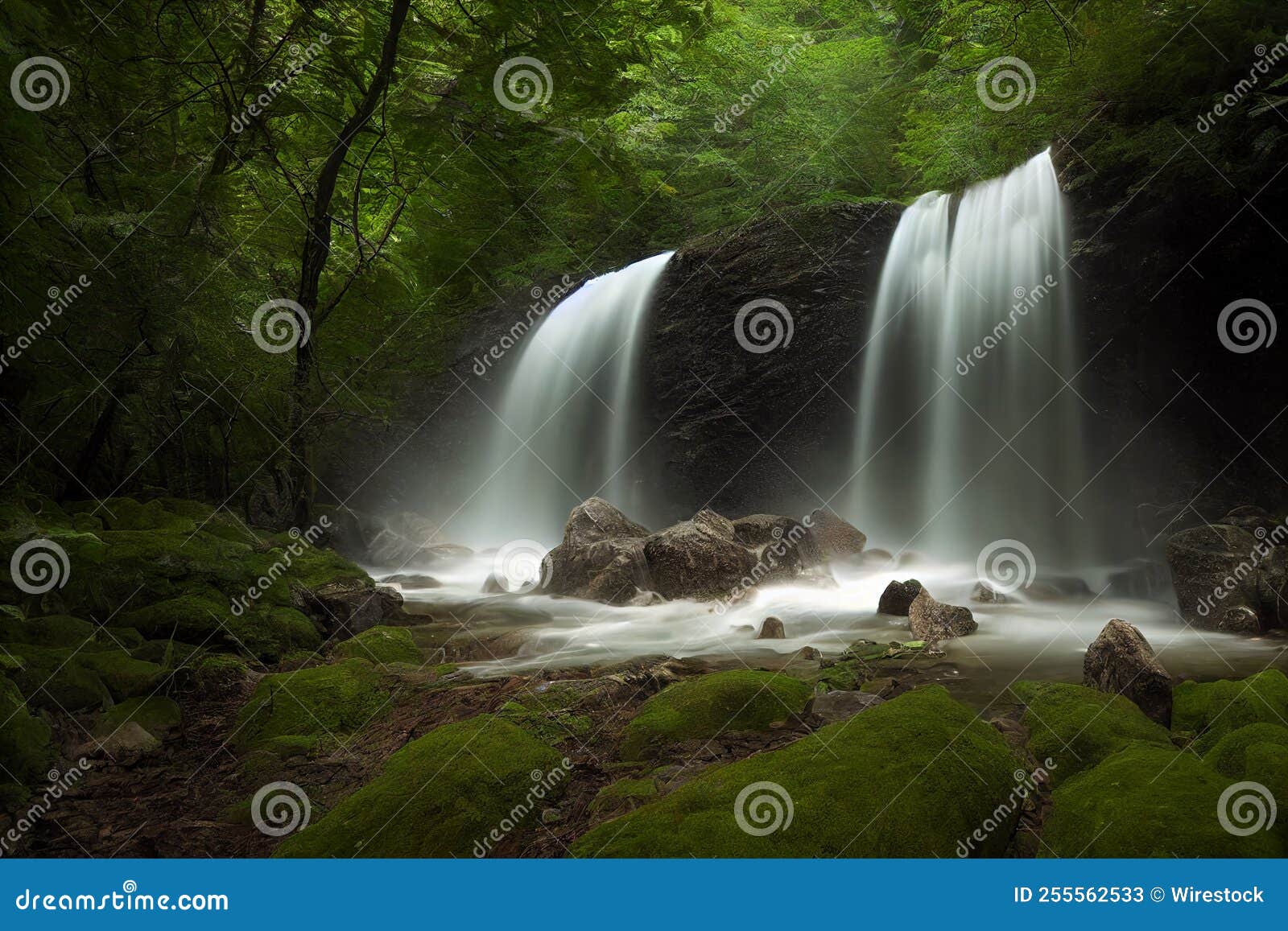Beautiful Shot of a Wild Waterfall in the Woods Stock Image - Image of ...