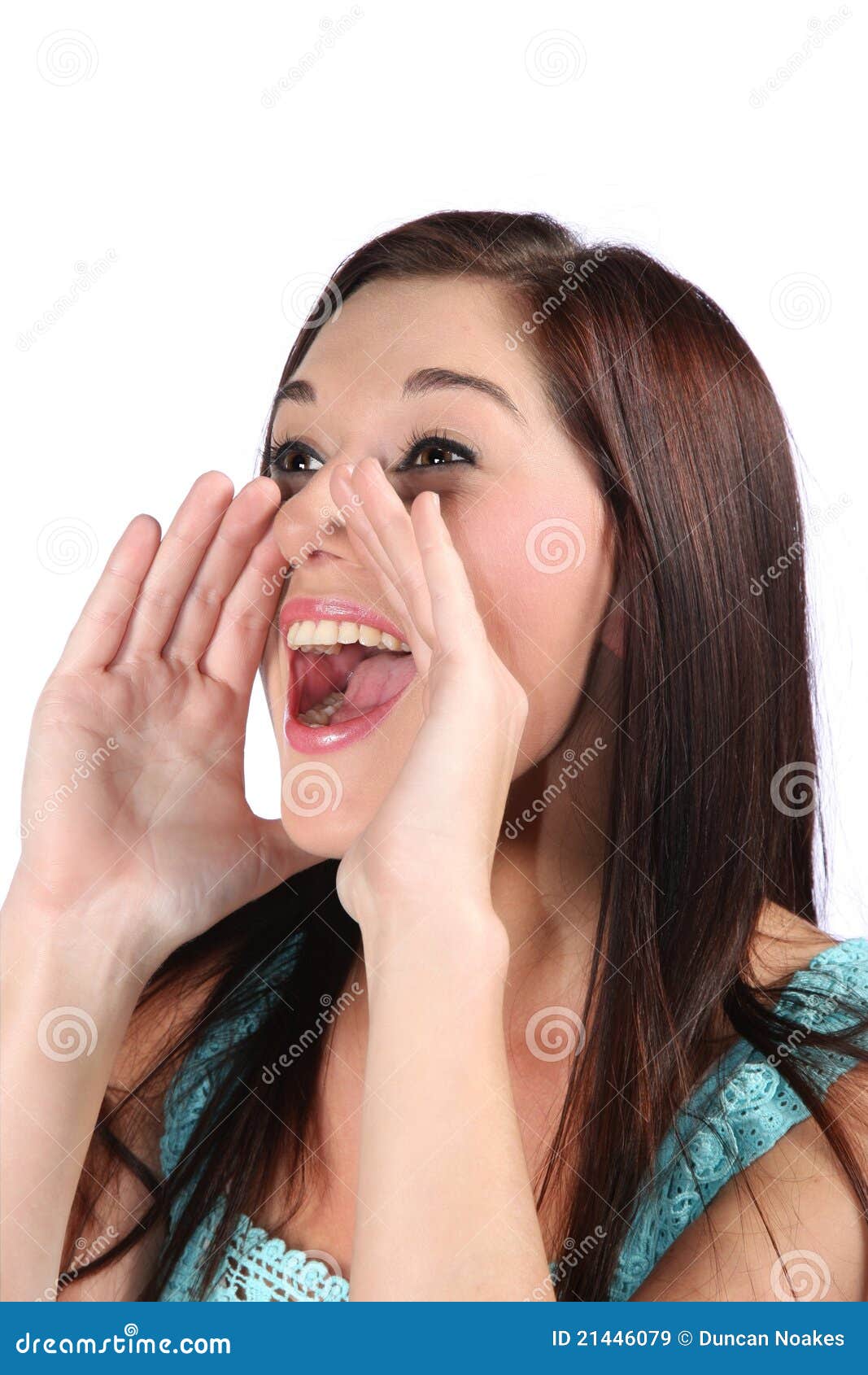 Beautiful Shouting Woman stock image. Image of face, closeup - 21446079