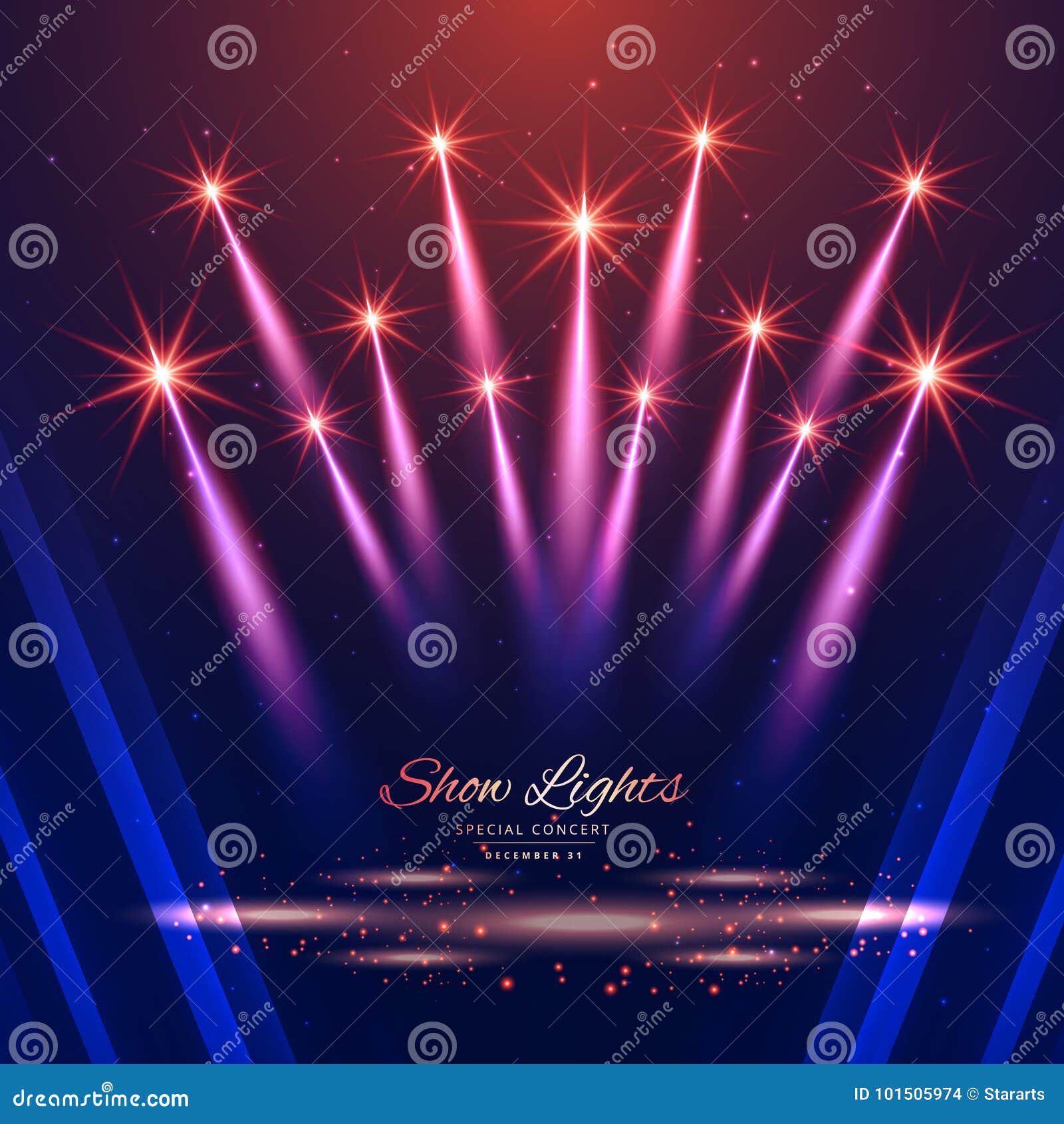 Beautiful Show Lights Background Stock Vector - Illustration of drama ...