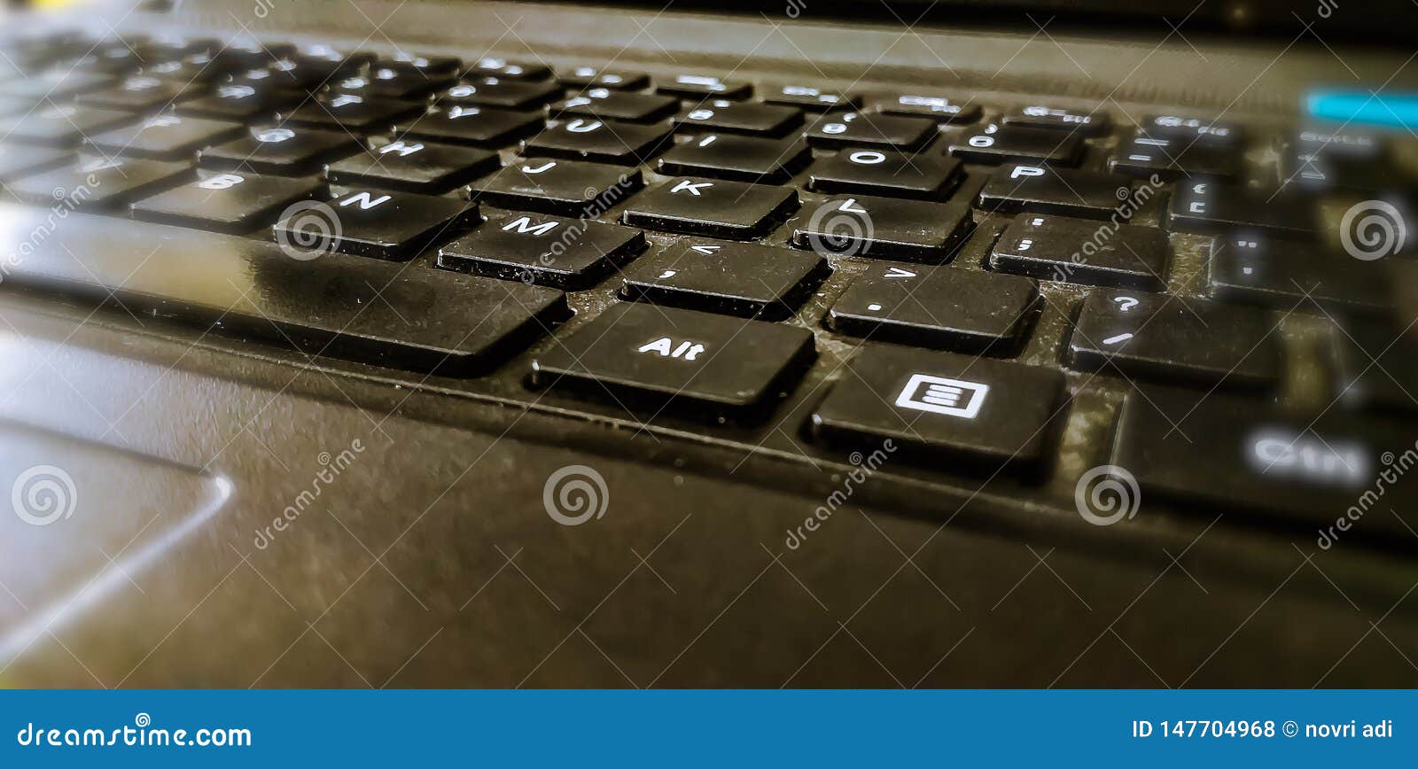 The Beautiful Side of the Keyboard of a Laptop Stock Photo - Image of ...