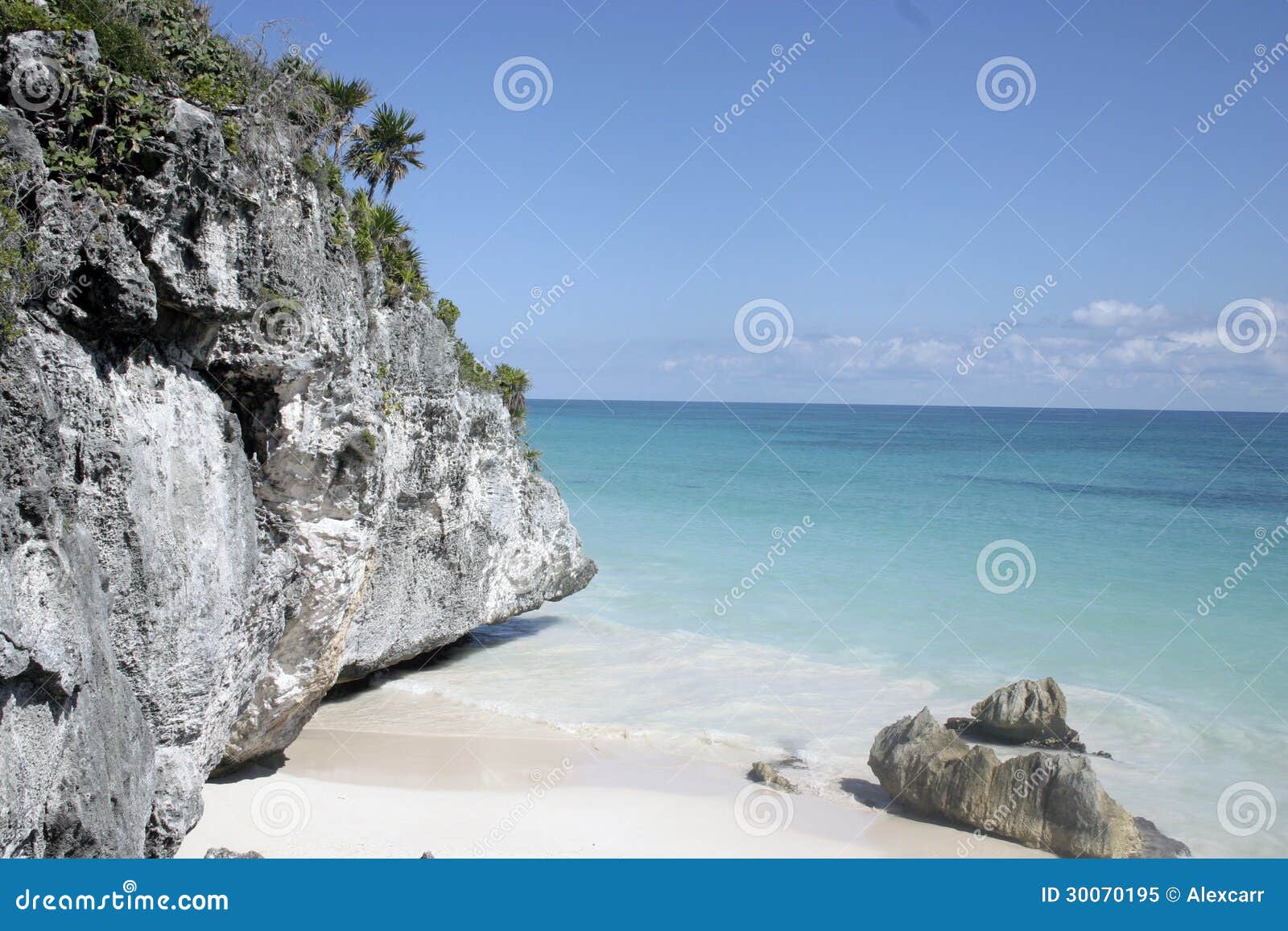 Cliff near to the ocean stock image. Image of cancun - 30070195