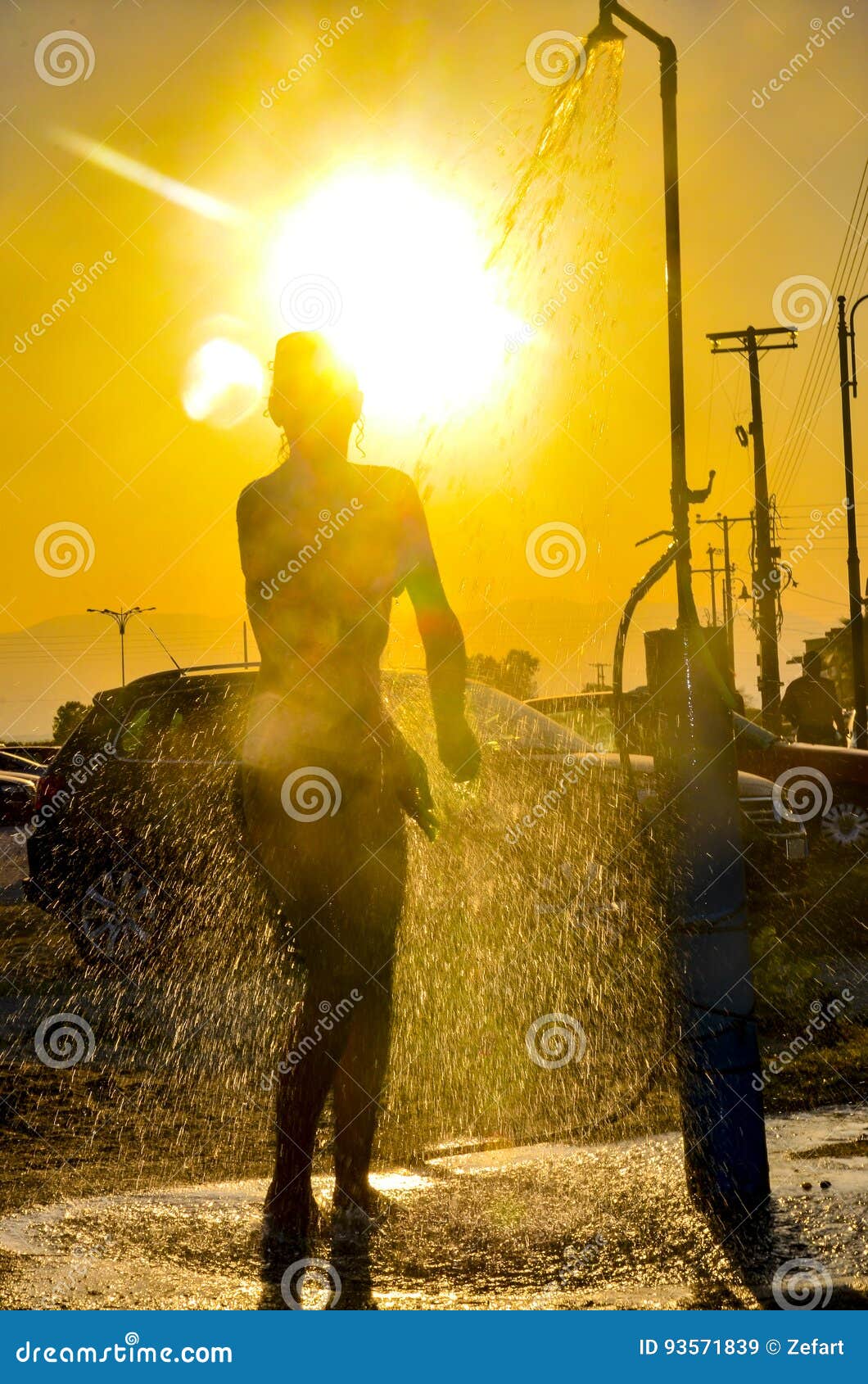 Boy Surfer Showering At Beach Royalty-Free Stock Photography ... Boy Surfer Showering At Beach Royalty-Free Stock Photography ...