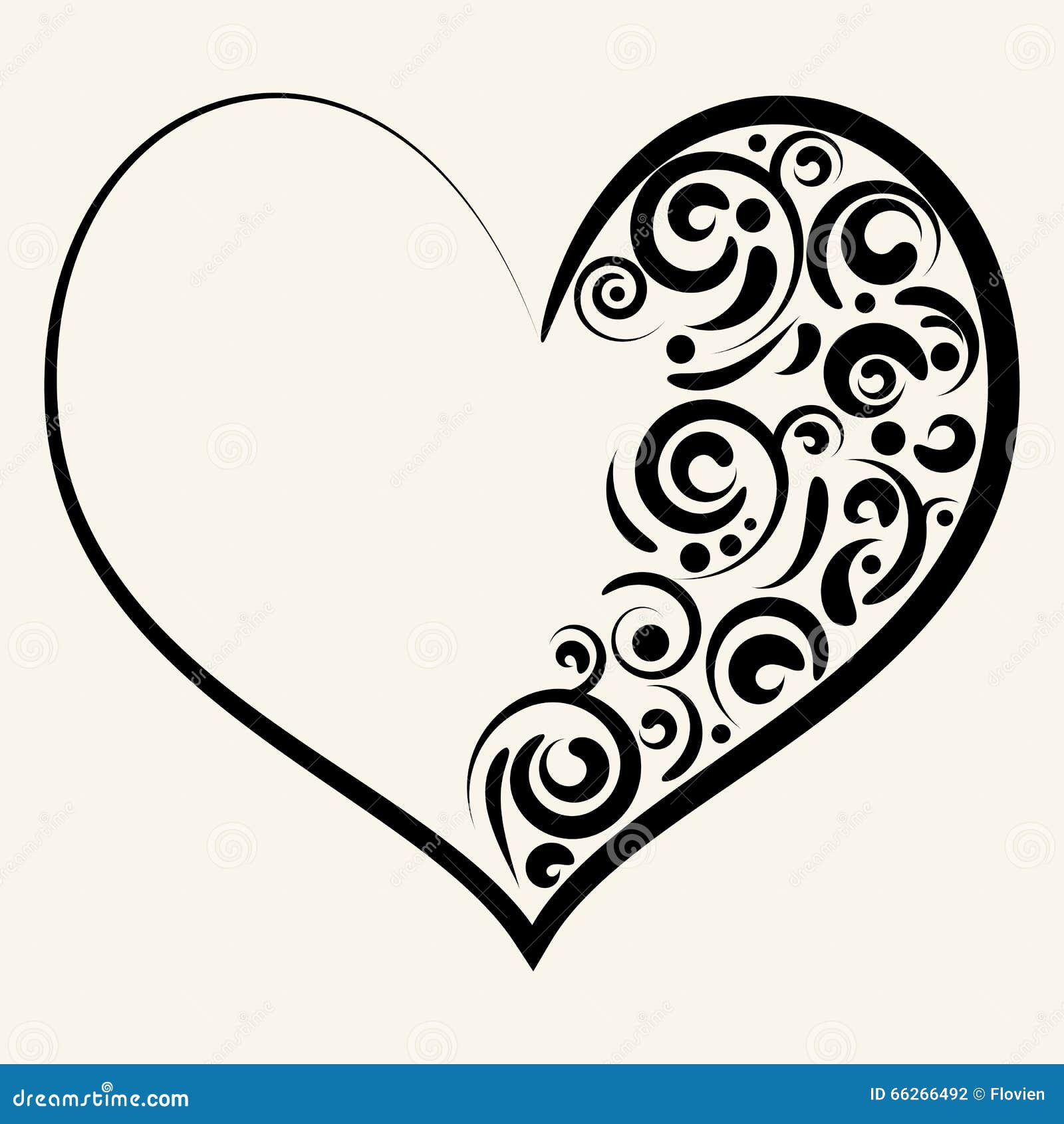 Swirl Heart Vector