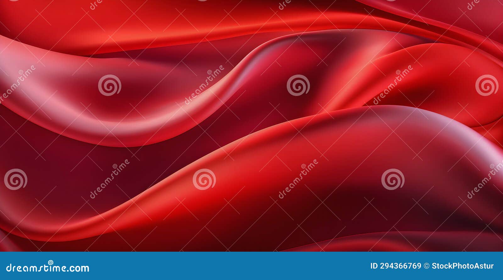 Beautiful Silk Flowing Swirl Red Vibrant Colorful Stock Illustration