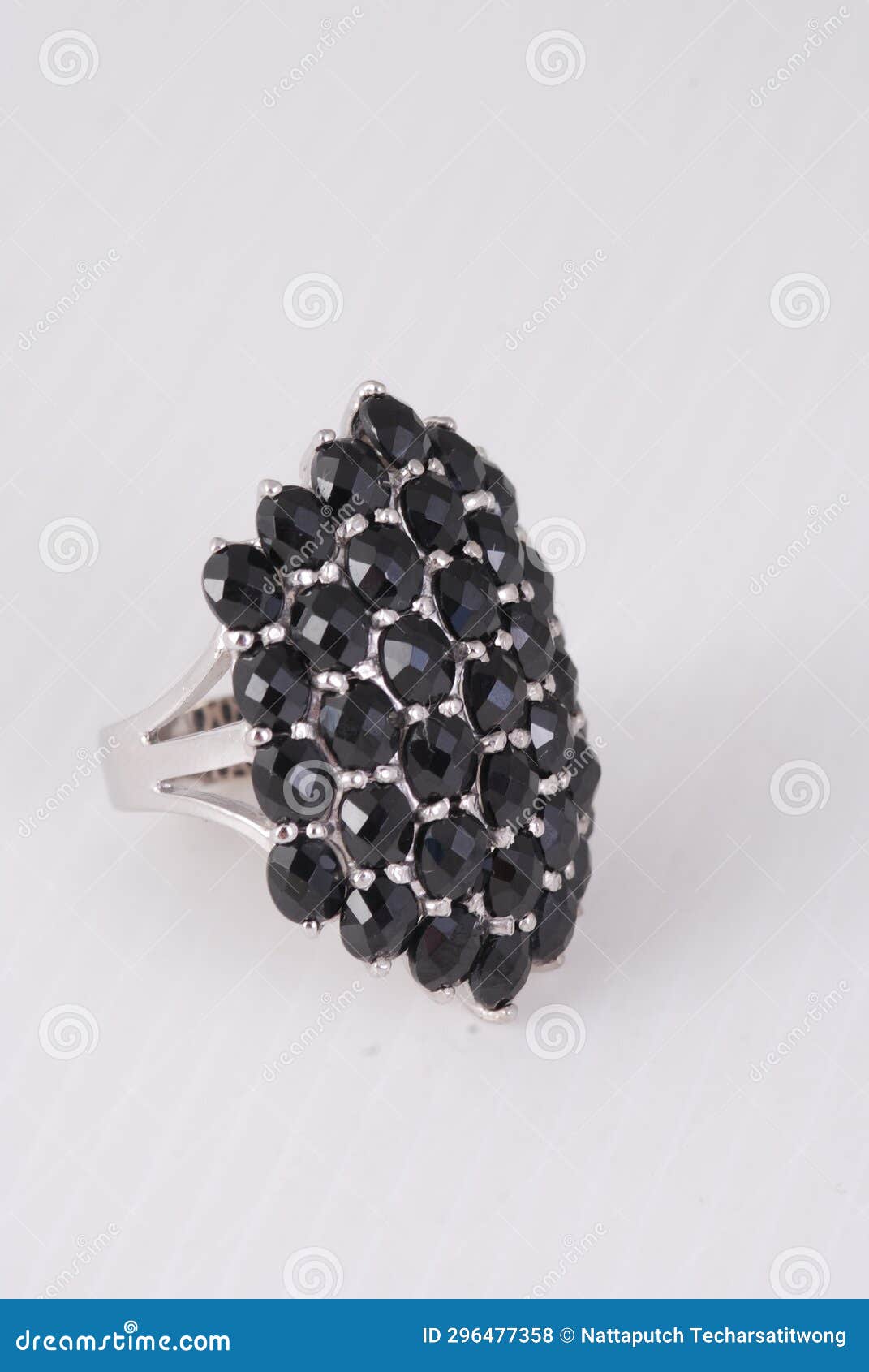 Beautiful Silver Ring Isolated on White Stock Photo - Image of precious ...