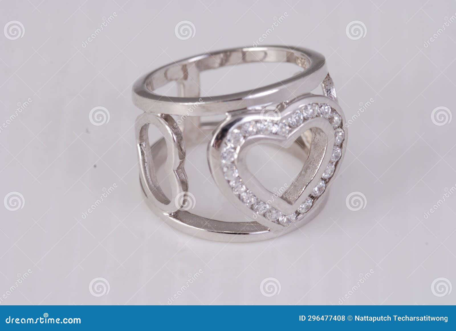 Beautiful Silver Ring Isolated on White Stock Photo - Image of romance ...