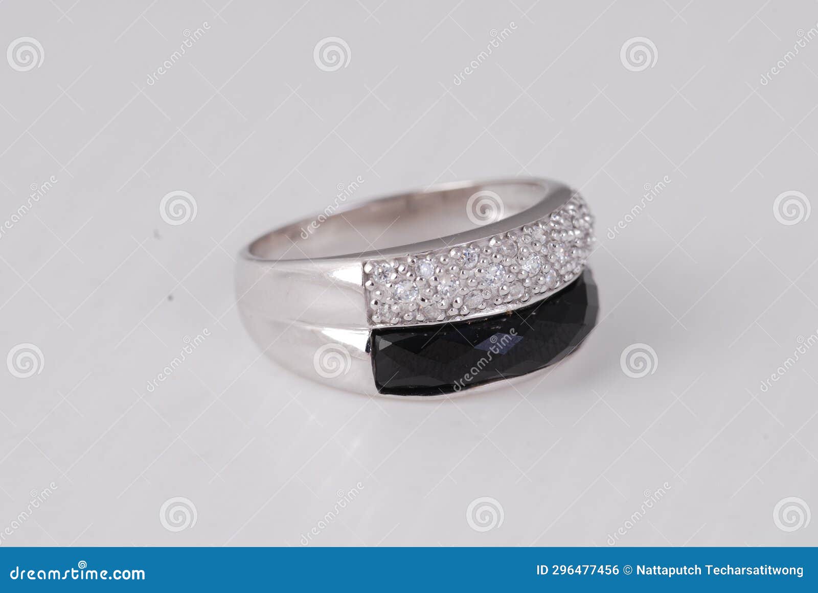 Beautiful Silver Ring Isolated on White Stock Photo - Image of ...