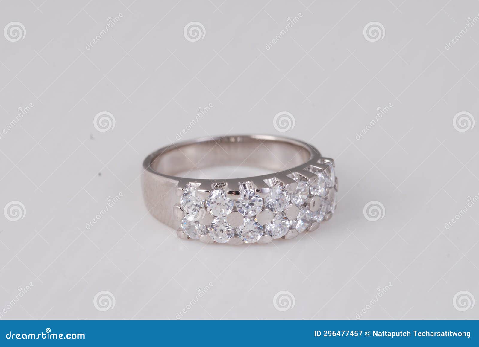 Beautiful Silver Ring Isolated on White Stock Image - Image of luxury ...