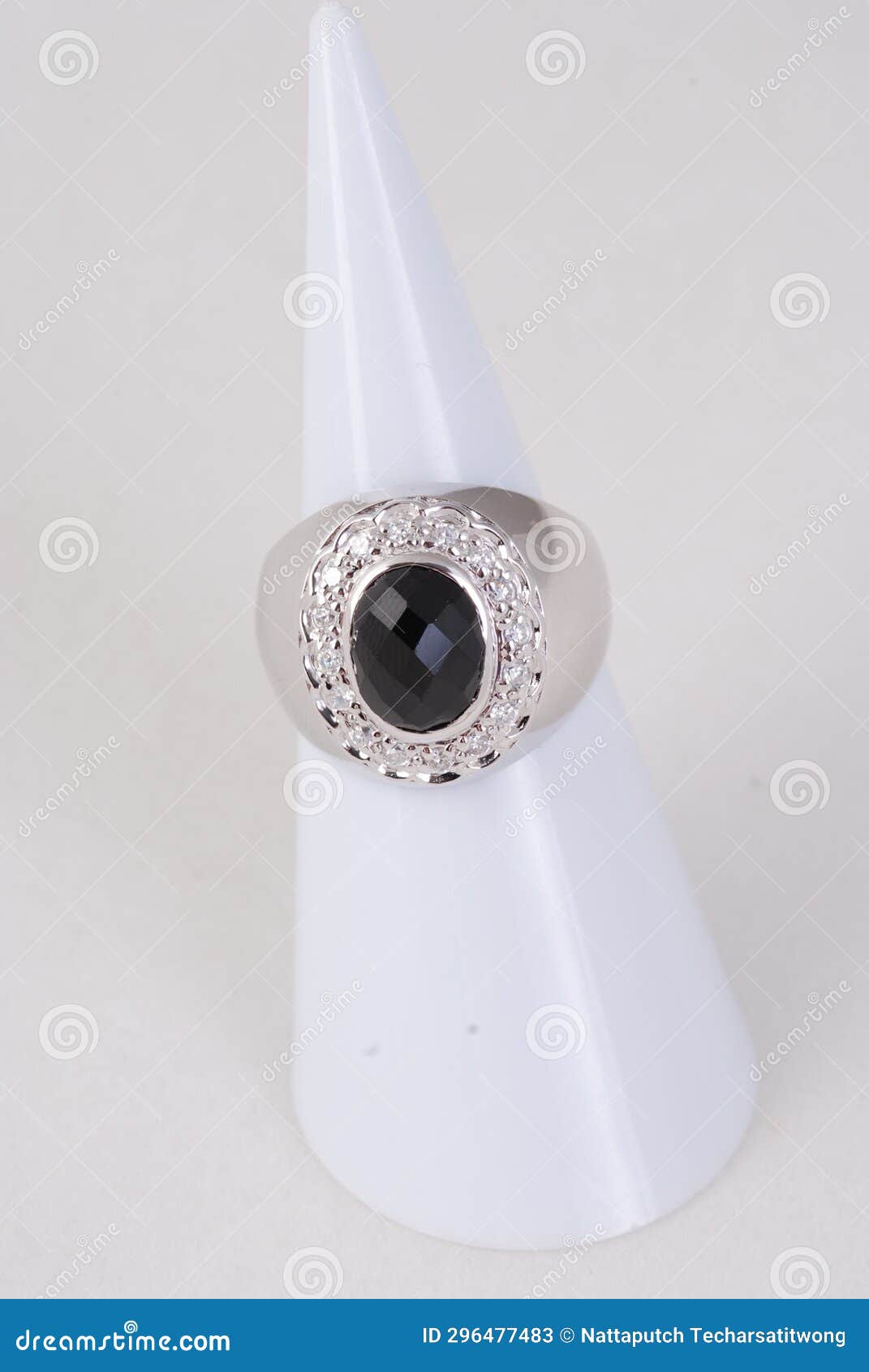 Beautiful Silver Ring Isolated on White Stock Image - Image of stone ...