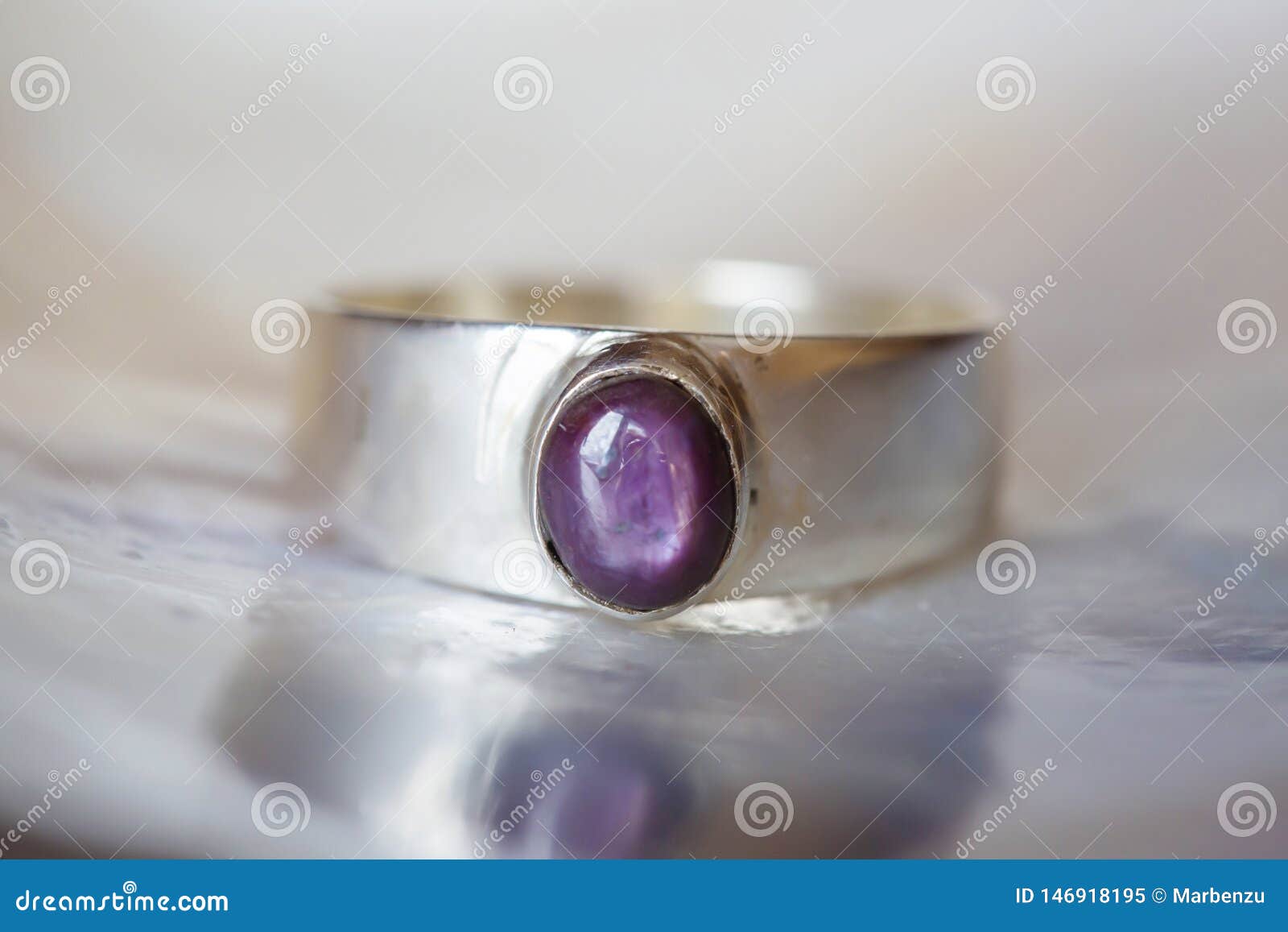 Beautiful Silver Ring with Natural Gemstone Stock Image - Image of ...