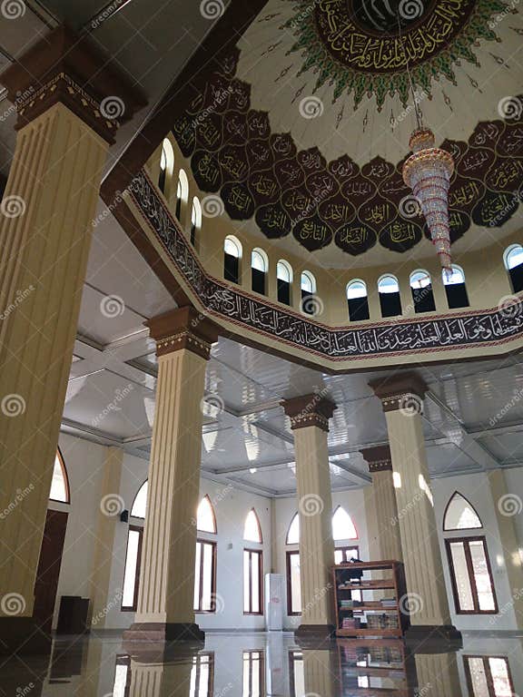 A Beautiful Simple Architecture of Mosque Stock Image - Image of ...