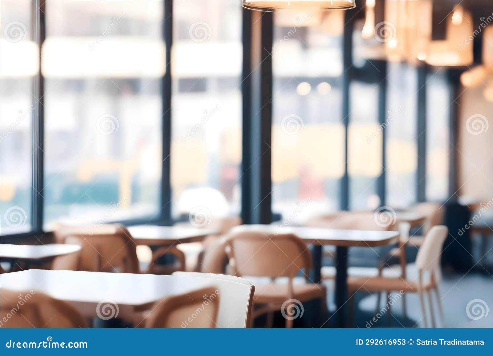 Beautiful and Simple Cafe Interior Blurred Background Stock ...