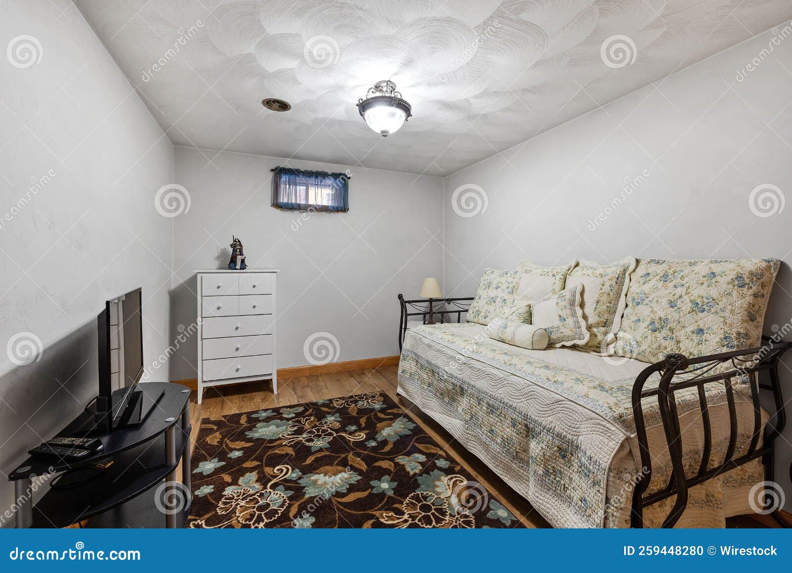 Beautiful Simple House Room Interior with a Large Sofa Bed and and a ...