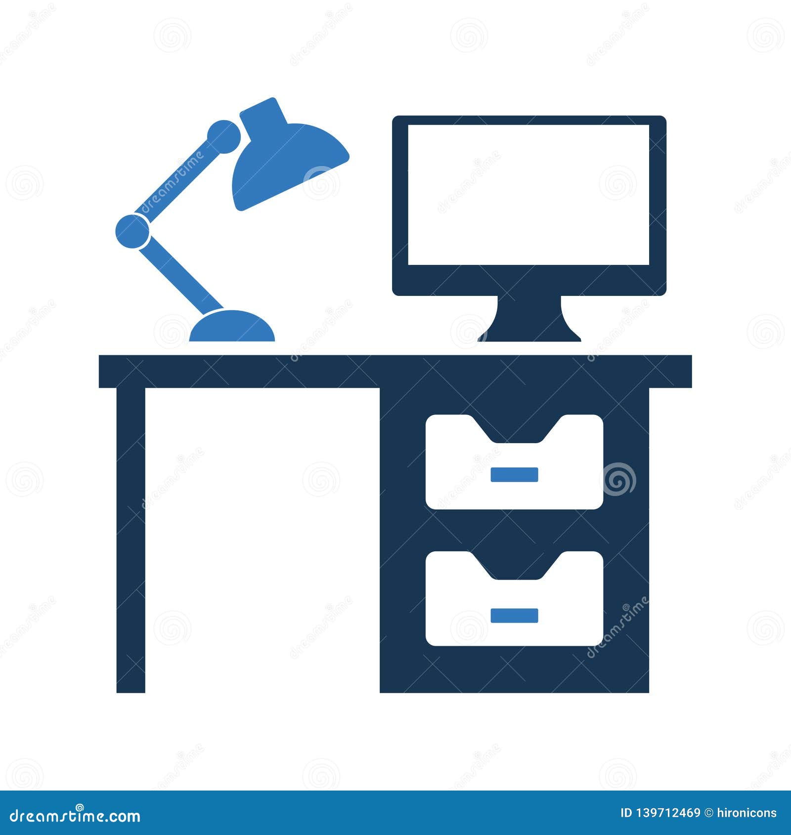 Computer Desk Icon Logo stock illustration. Illustration of computer ...