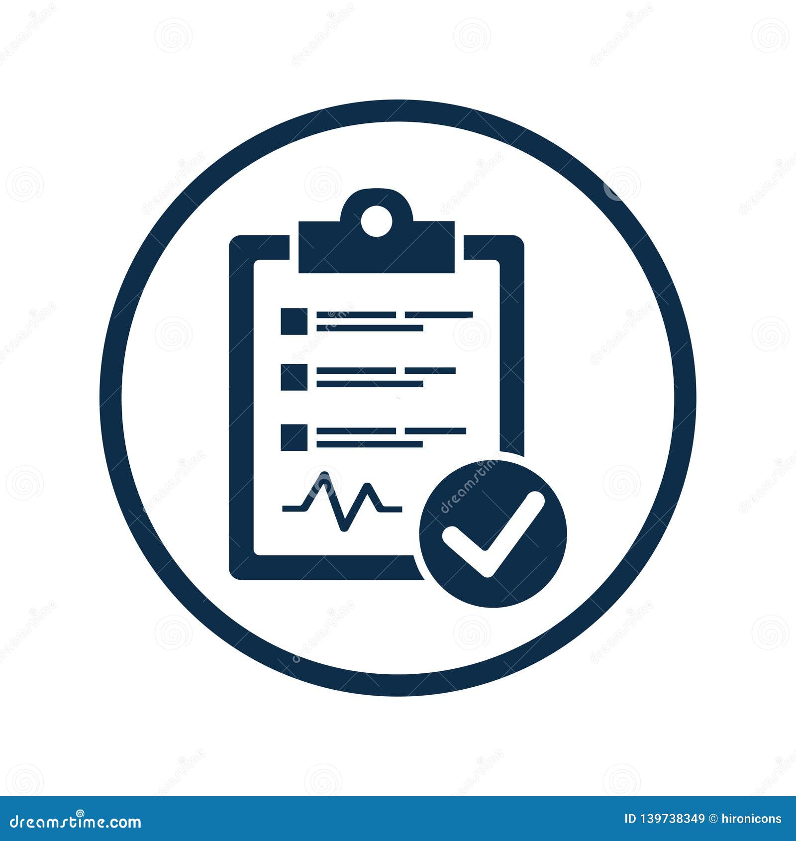 Diagnostic Report Icon stock vector. Illustration of medicals - 139738349