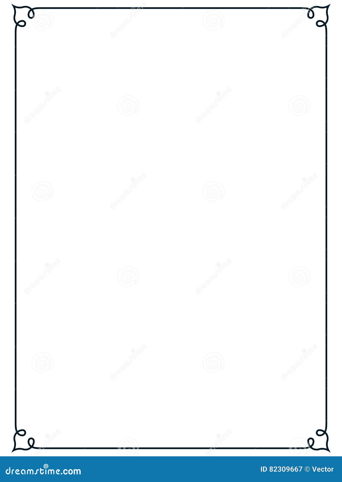 Simple Border Is A Narrow Pattern Full Page Border, Vintage Engraving ...